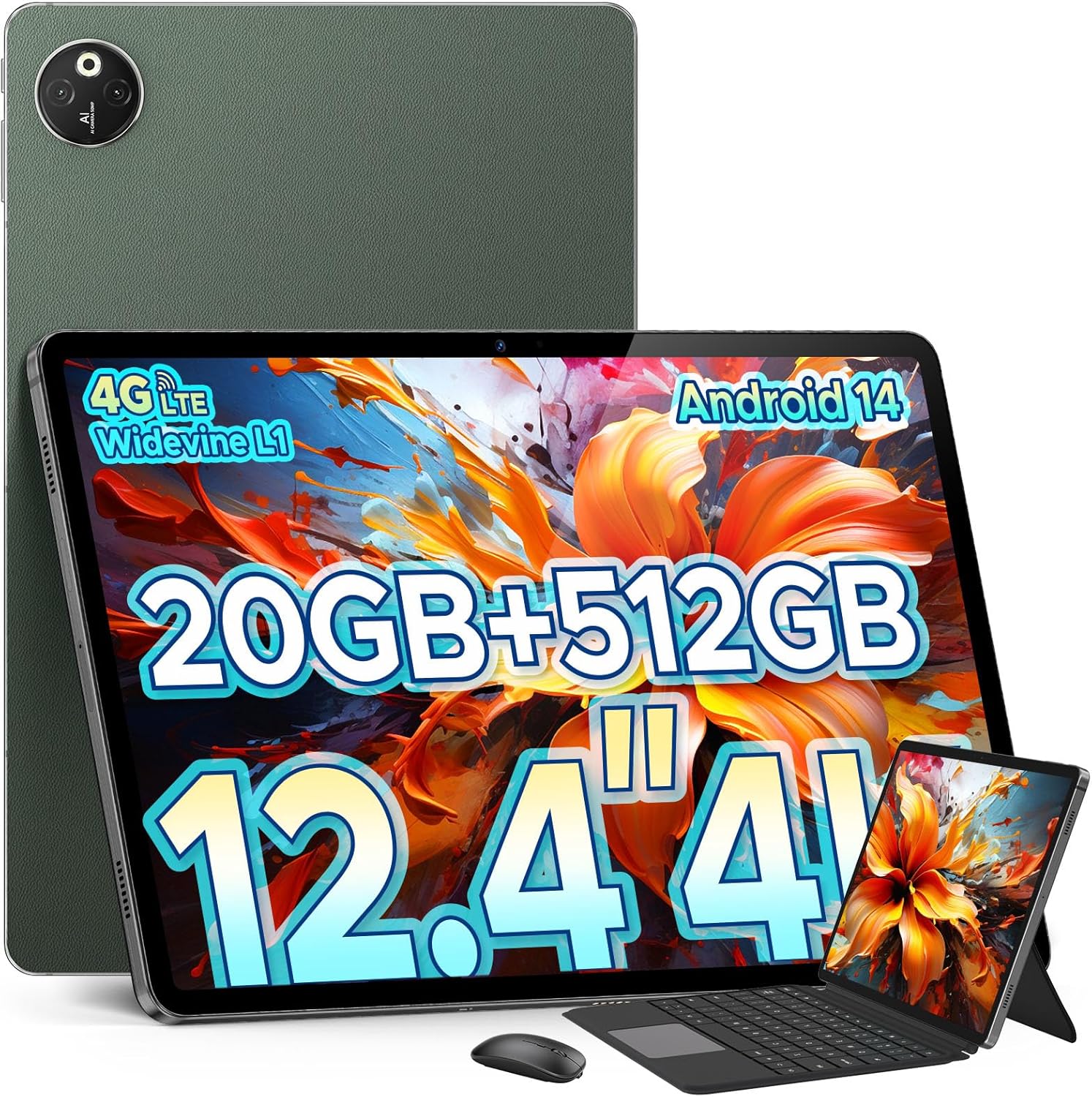 DOOGEE T30 Max Tablets 12+ inch Android 14 Tablet, 20GB+512GB ROM/2TB ...