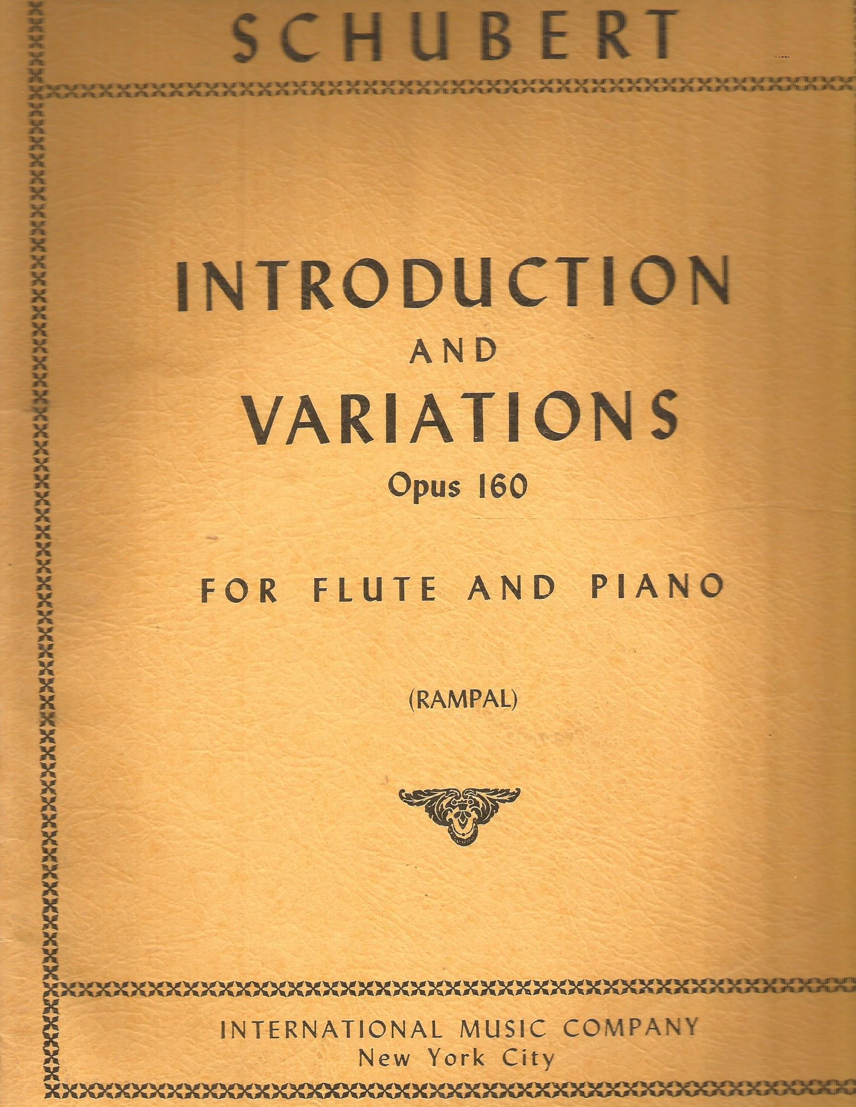 Schubert Introduction and Variations (Opus 160) on "Trockne Blumen" from "Die Schone Mullerin ...