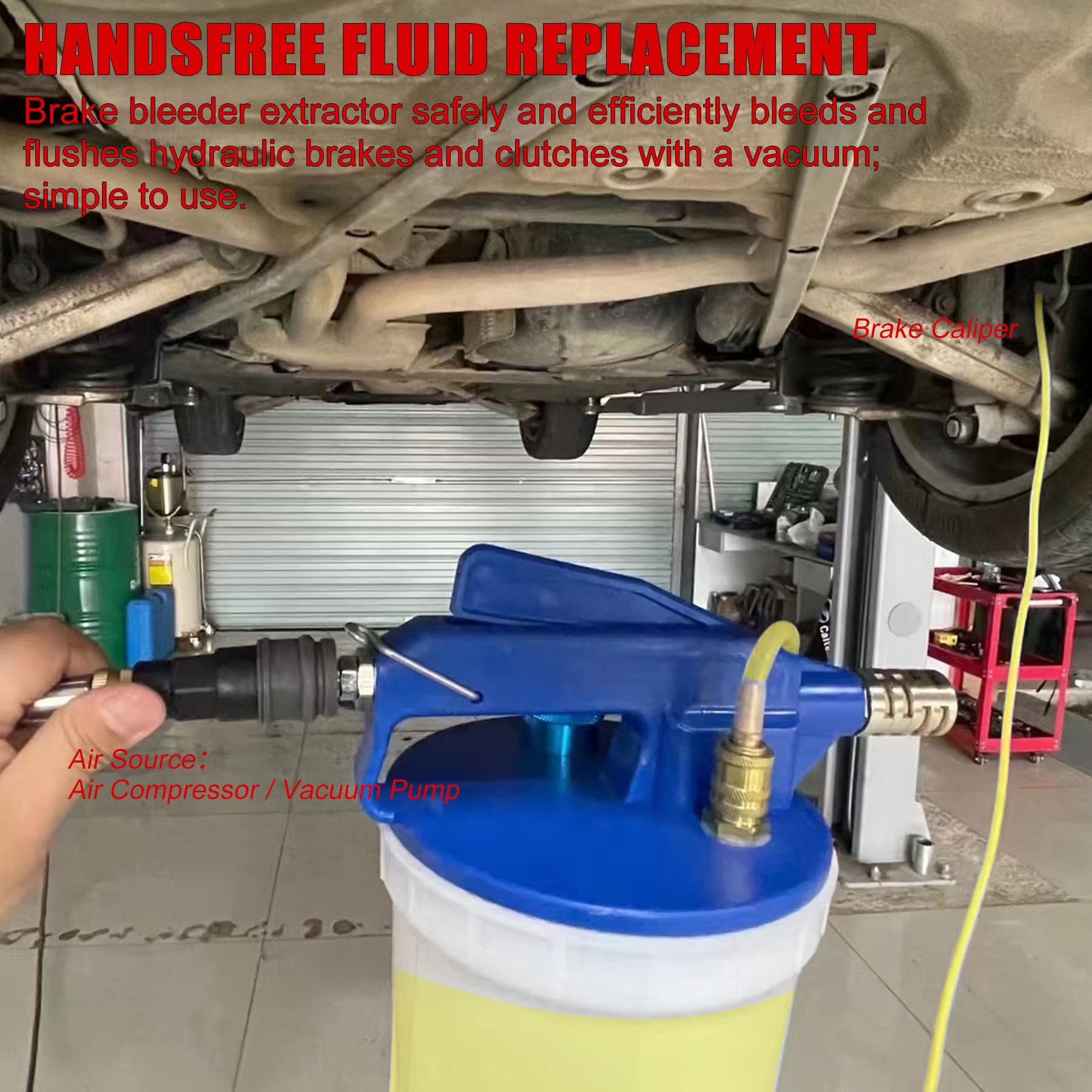 Snapklik.com : JIFETOR Pneumatic Vacuum Brake Bleeder Kit, Brake Clutch ...