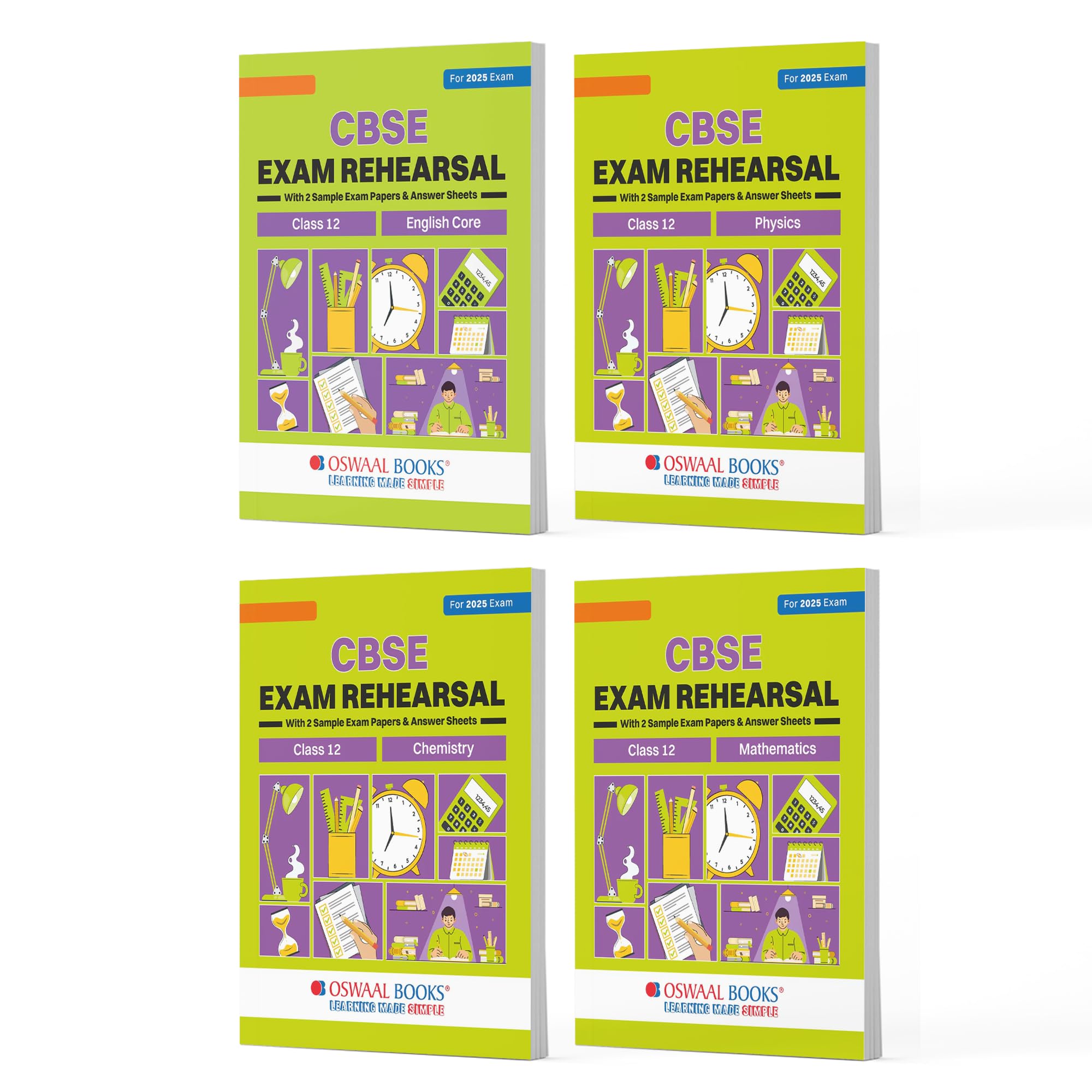 Oswaal CBSE Exam Rehearsal Class 12 (Set of 4 Books) English, Physics ...