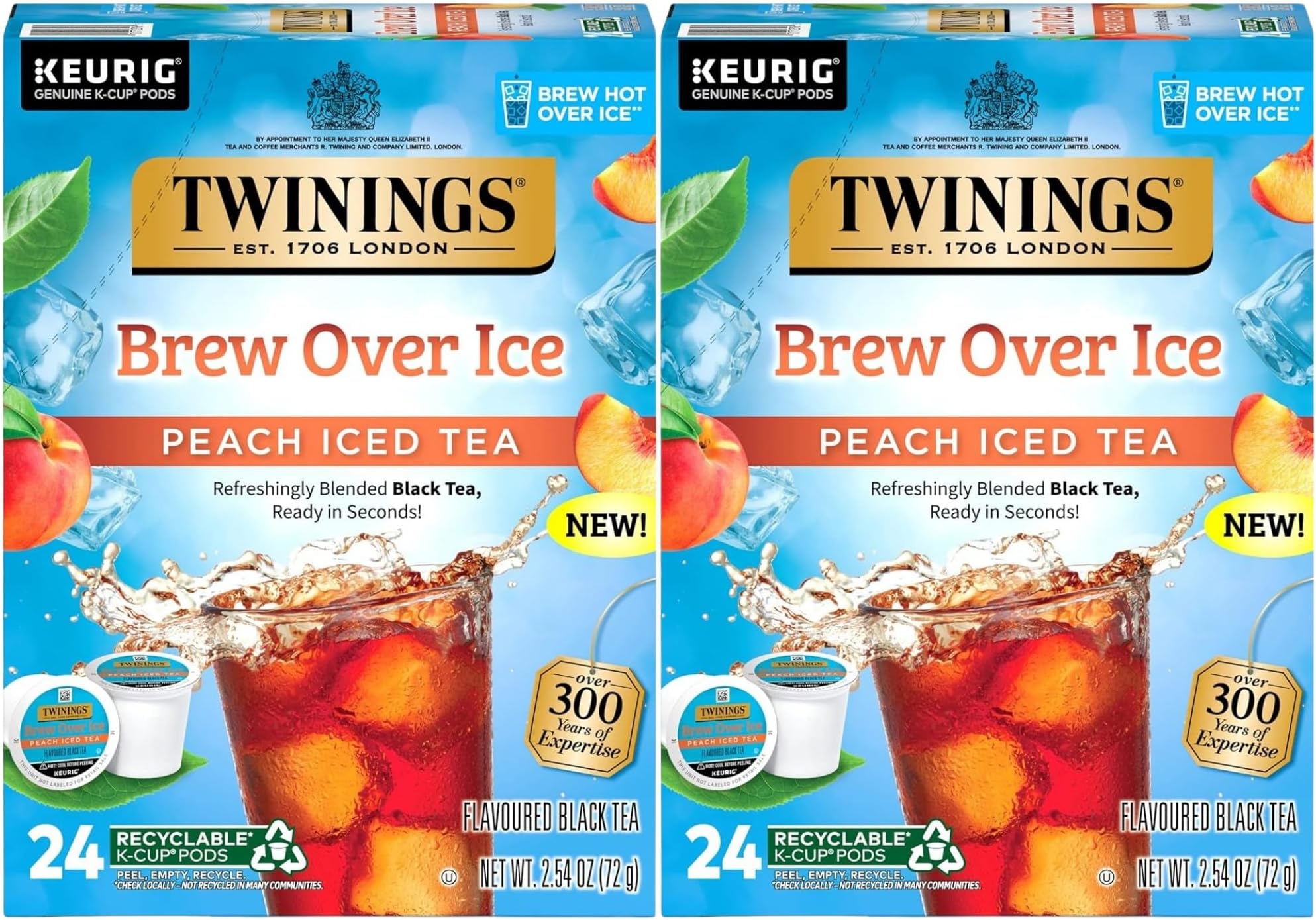 Amazon.com: H.E.B Iced Tea Single Serve Cups 12 cts. Peach (Pack of 2 ...
