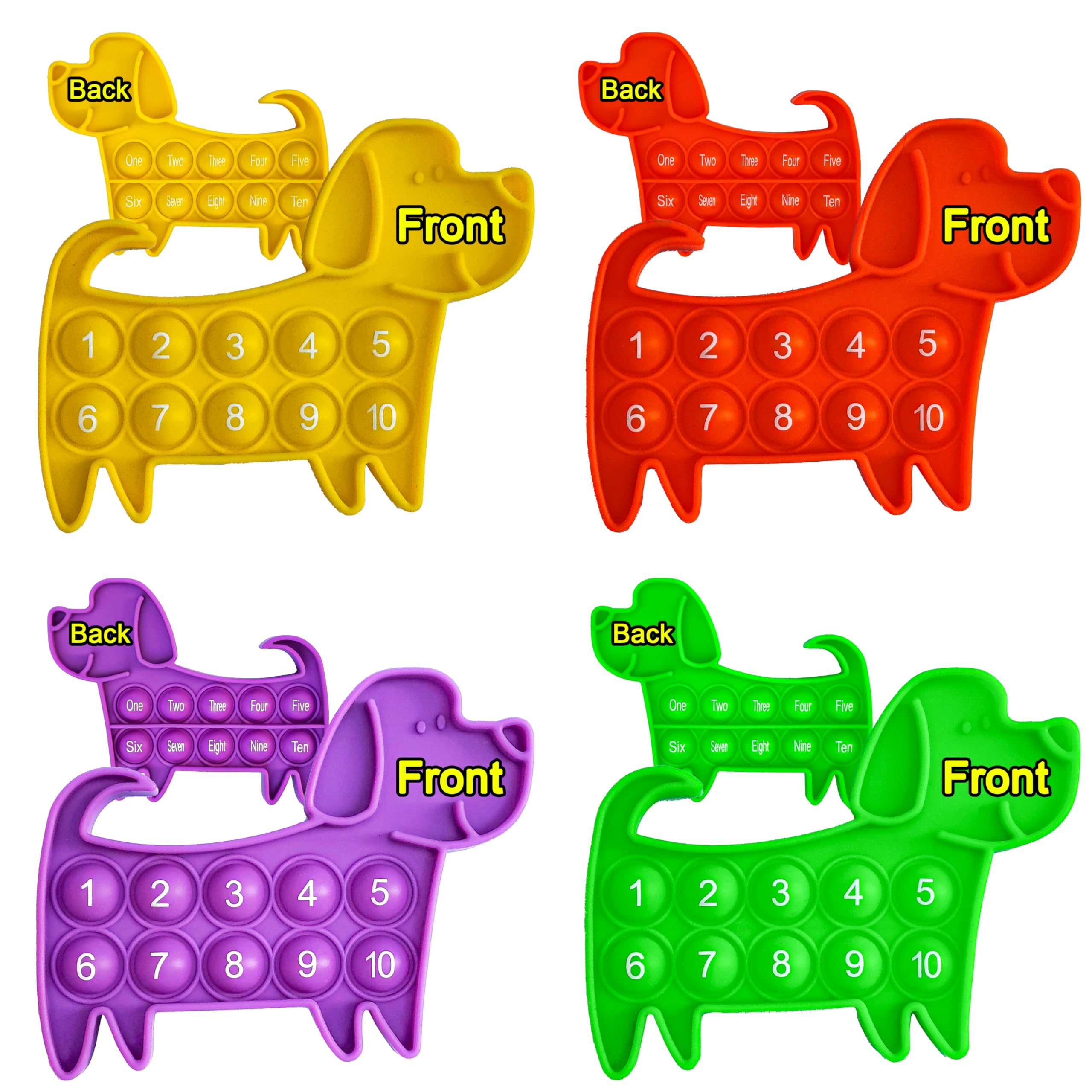 Snapklik.com : Proweber Ten Frame Math Manipulatives - Pop Fidget Toy