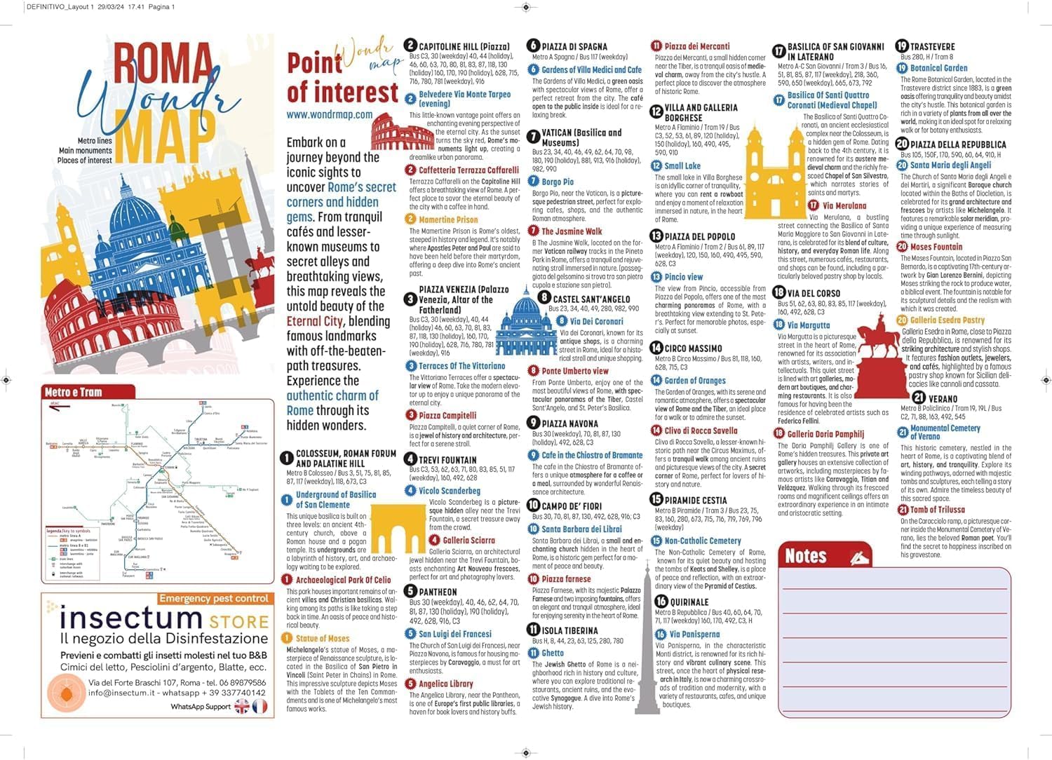 Famous Rome Sightseeing Maps