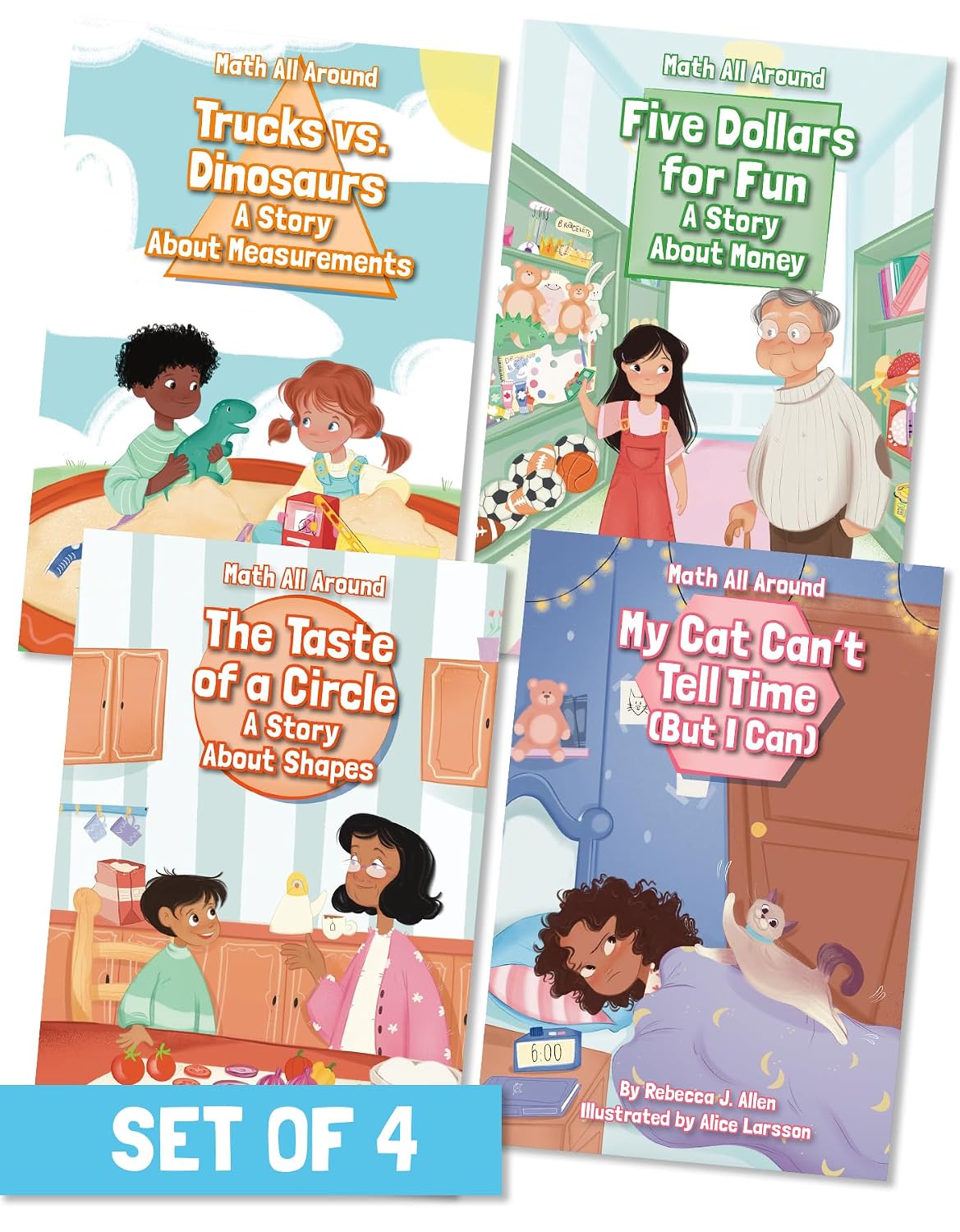 Amazon.com: Math All Around (Set of 4): 9781631638671: Rebecca J. Allen ...