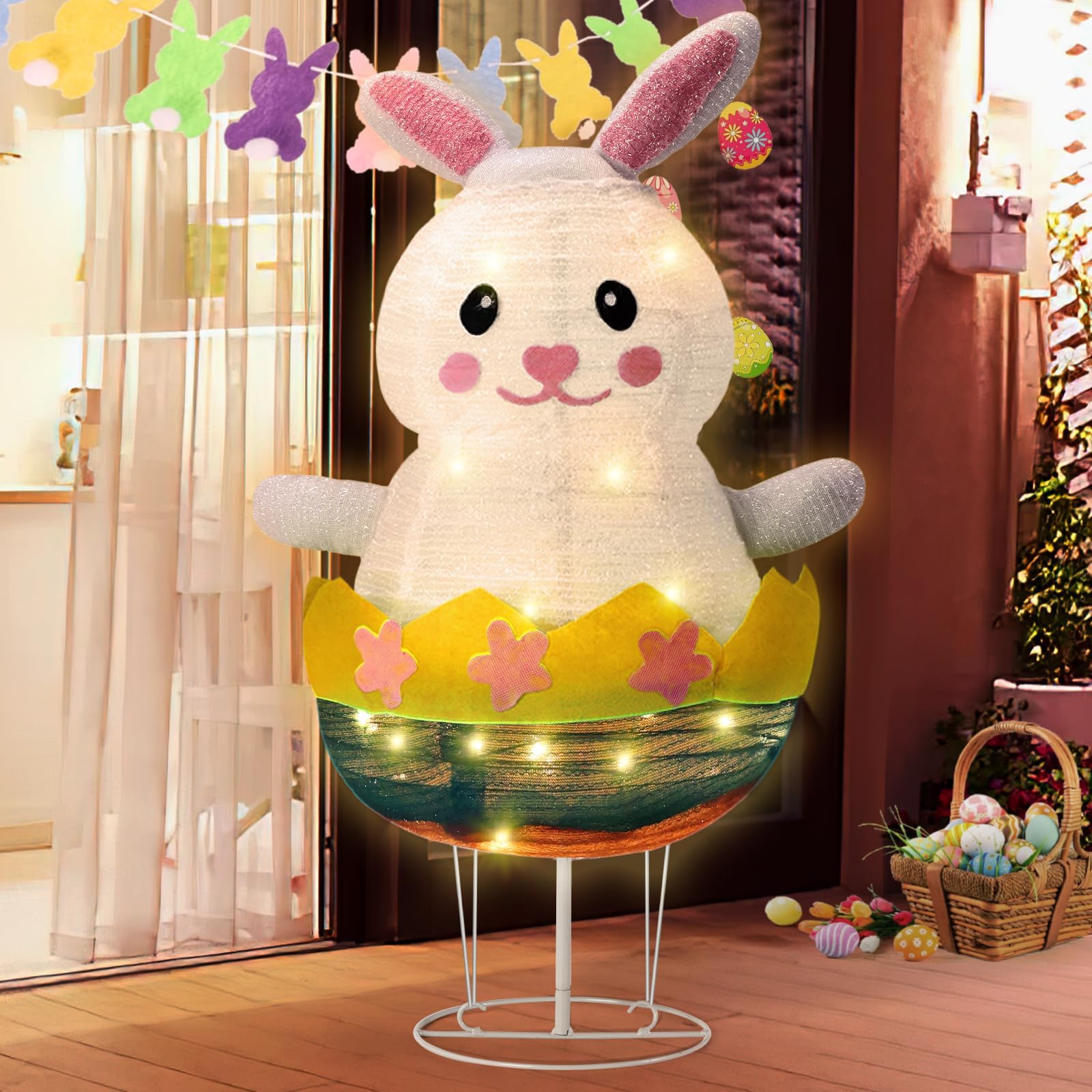 Amazon.com: Easter Bunny Decorations, 2.5 FT Easter Bunny Lights with ...
