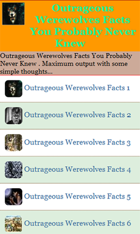Outrageous Werewolves Facts You Probably Never Knew - App on Amazon ...