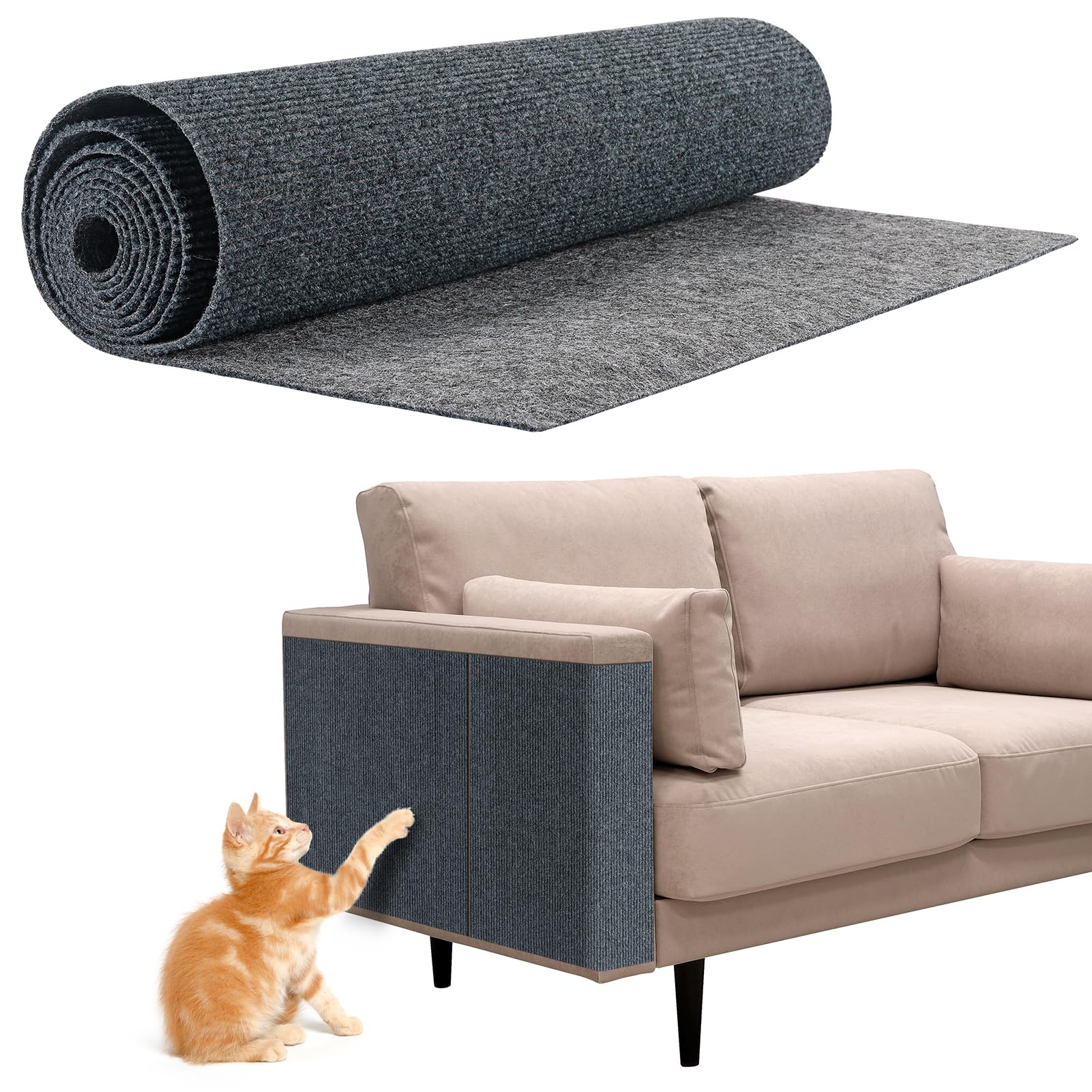 Amazon.com: 79 * 20 in Cat Scratch Pads Mat Carpet Protector,Easy-Cut ...