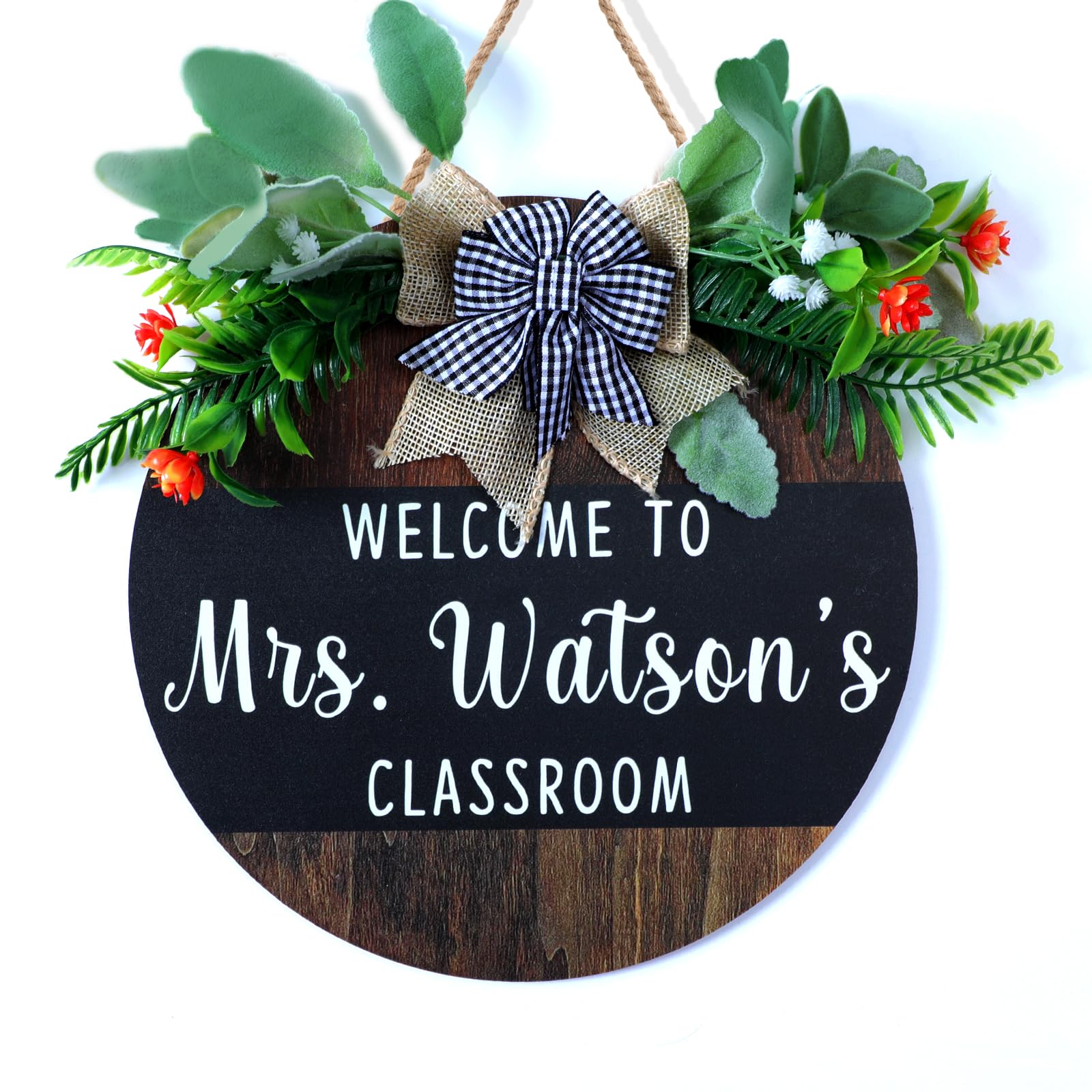 Amazon.com: Welcome Sign for Classroom, Personalized Classroom Door ...