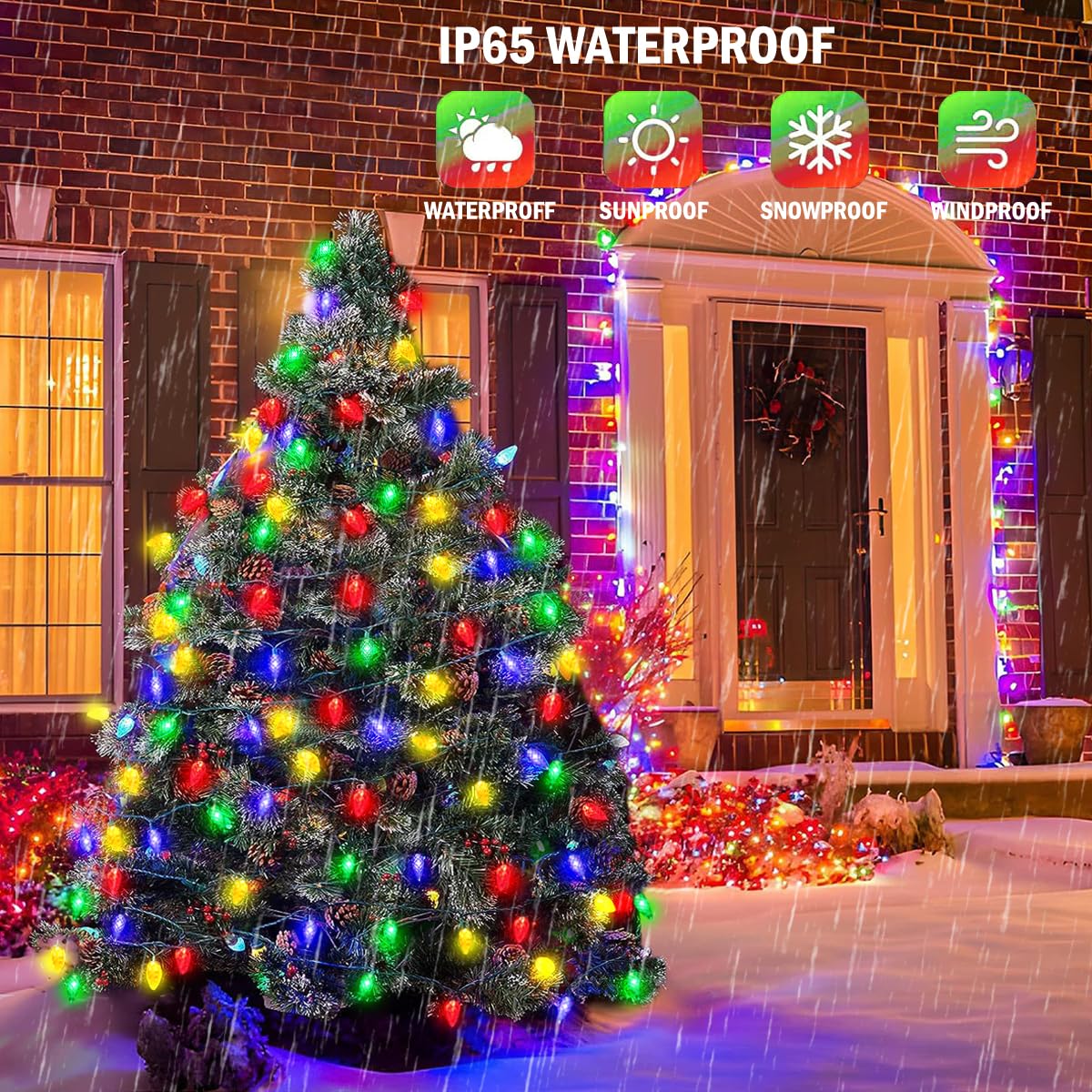 Decoration Noel Exterieur Ninonly 2 Pack Solar Christmas Trees Light ...