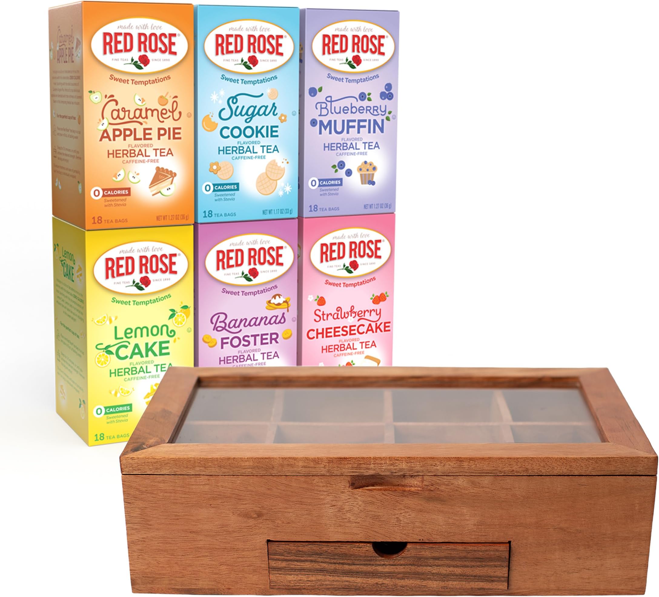 Amazon.com : Red Rose Sweet Temptations Dessert Tea Variety Pack with ...
