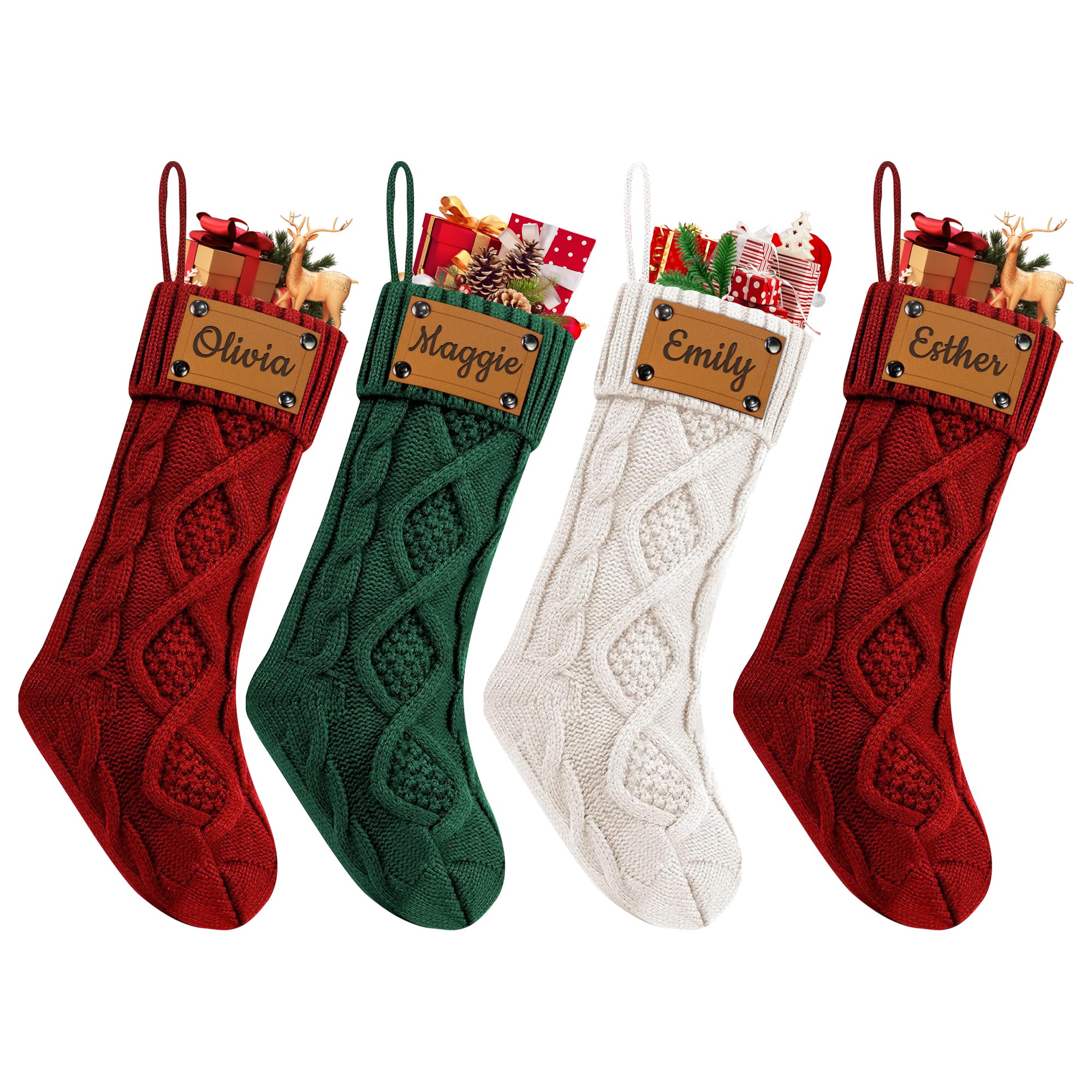 Amazon.com: Lcyawer Personalized Christmas Stockings with Name, Custom ...