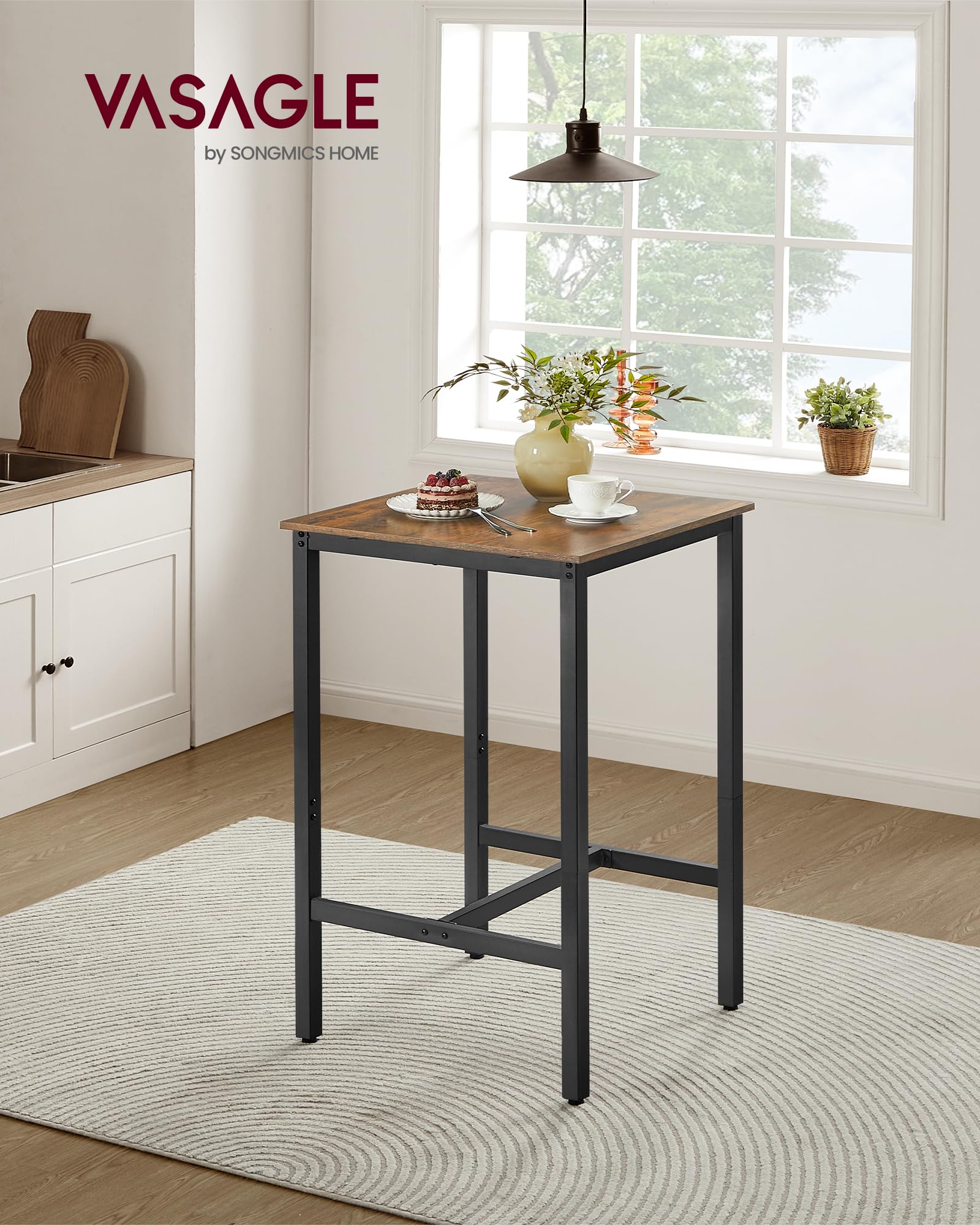 Snapklik.com : Bar Table, Small Kitchen Dining High Top Pub Cocktail ...