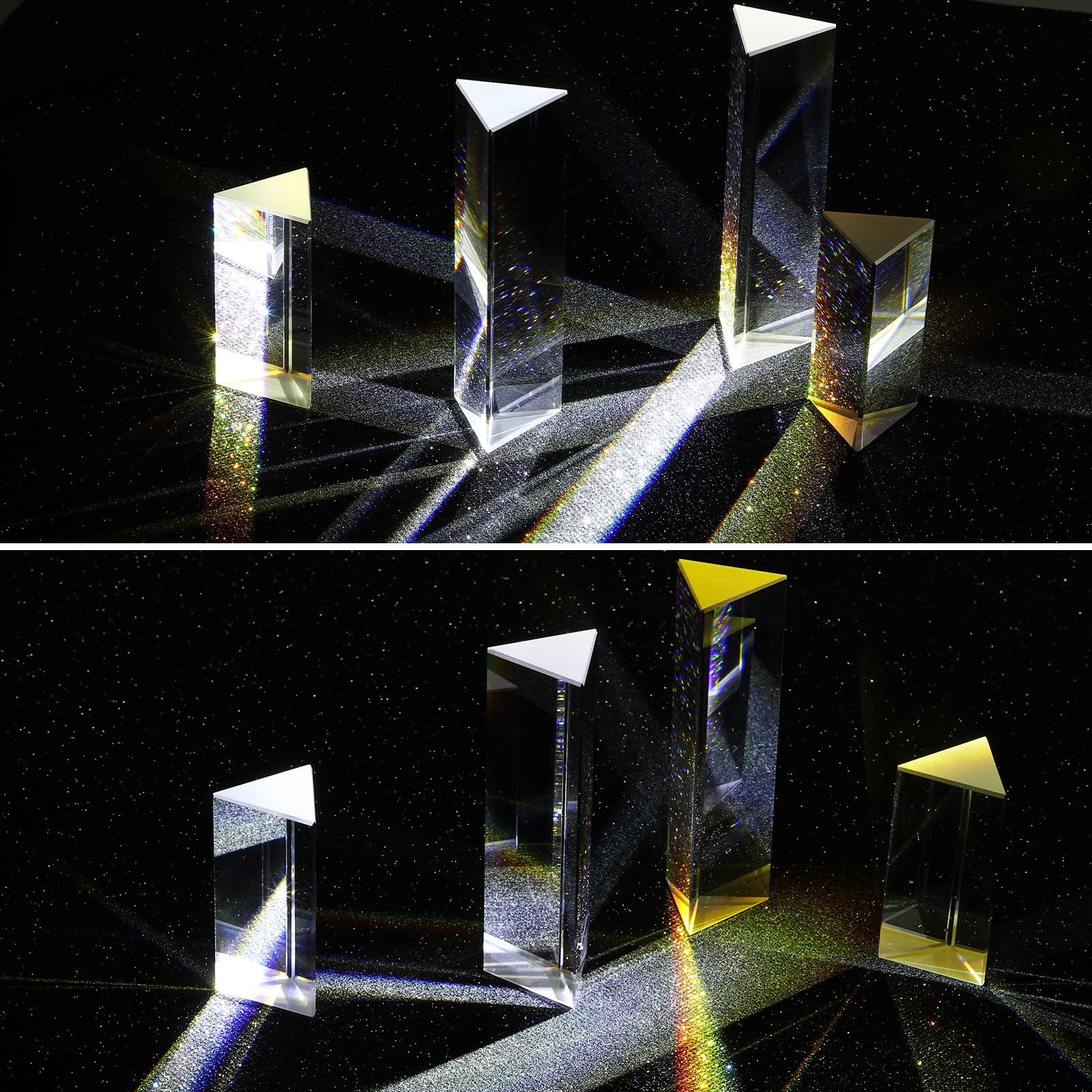 Snapklik.com : Kanayu 12 Pack Clear Triangular Prism Optical Glass ...