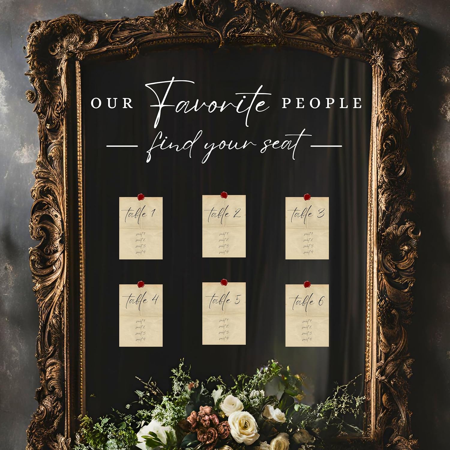 Amazon.com: Our Favorite People Find Your Seat Wedding Sign Vinyl Decal ...