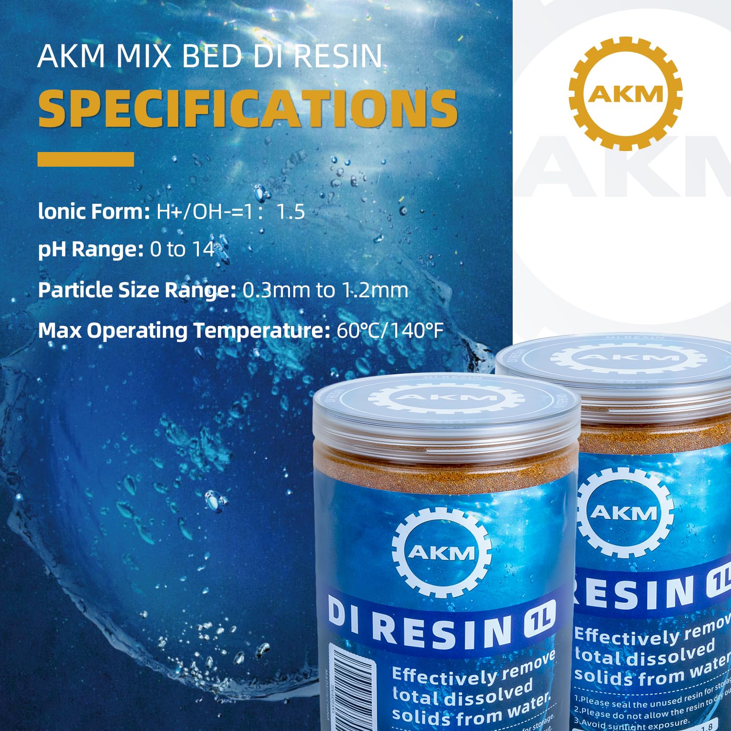 Snapklik.com : Mixed Bed Deionized Di Resin Filter Refill, For Car Wash ...