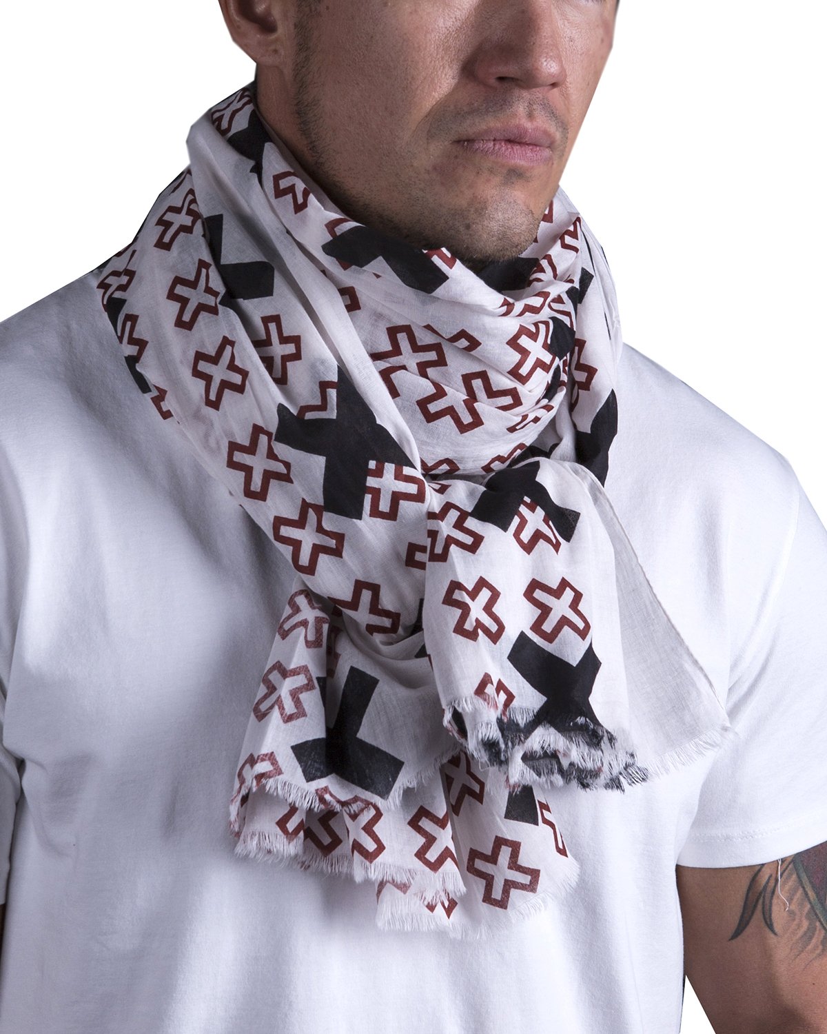 Men's No Fear X Cross Adventure Natural Cotton Scarf Outdoor Versatile ...