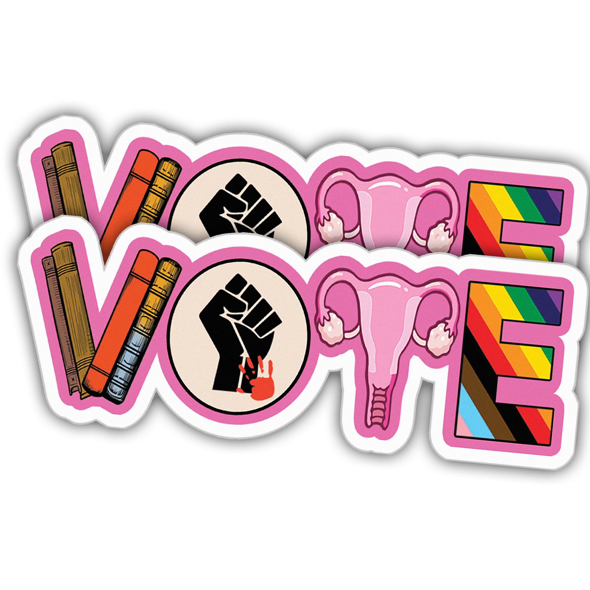 Amazon.com: Vote Stickers Banned Books Reproductive Rights BLM LGBTQ ...