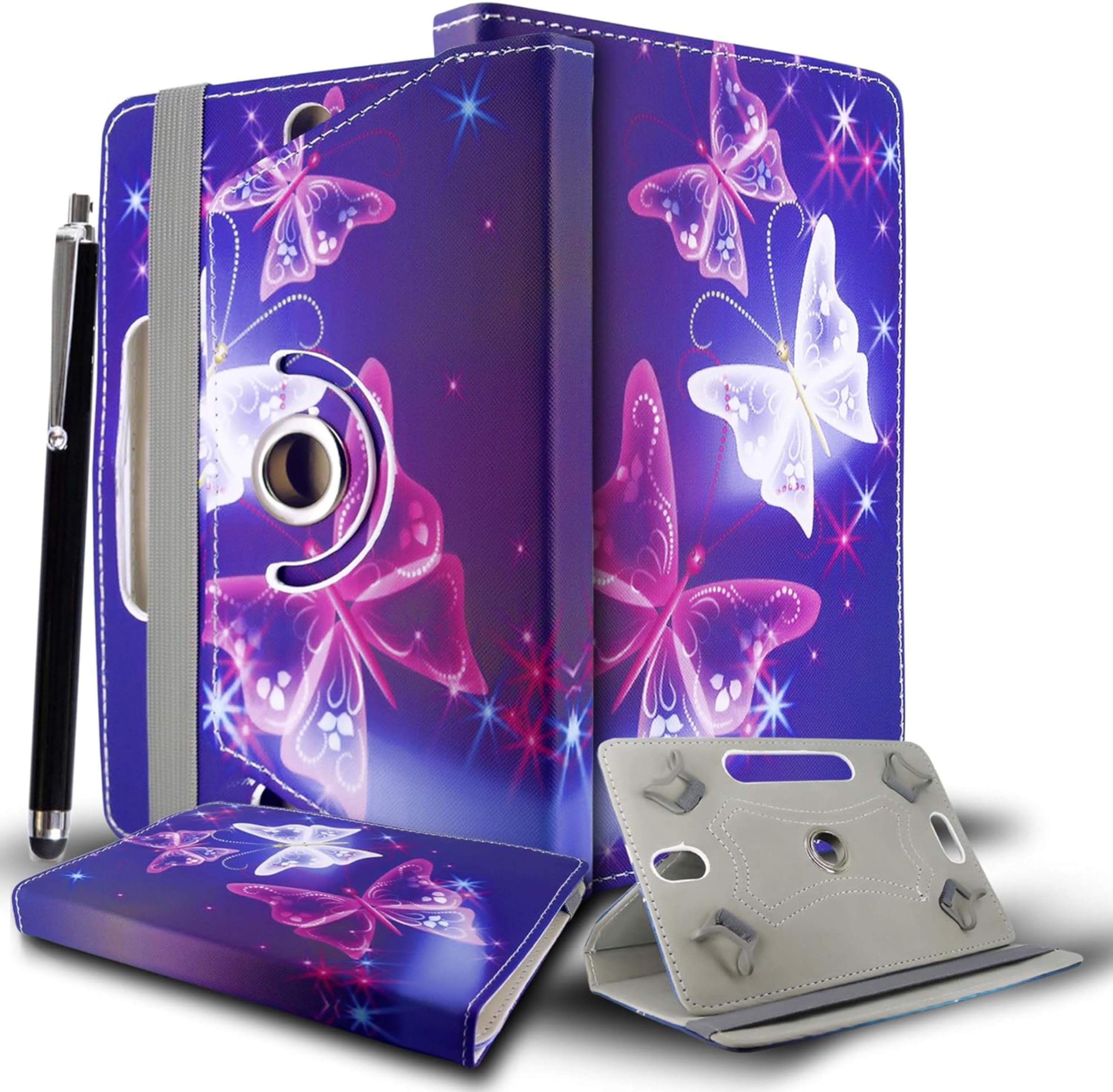 7inch Tablet Case - Universal PU Leather Stand Folio Case Cover for All ...