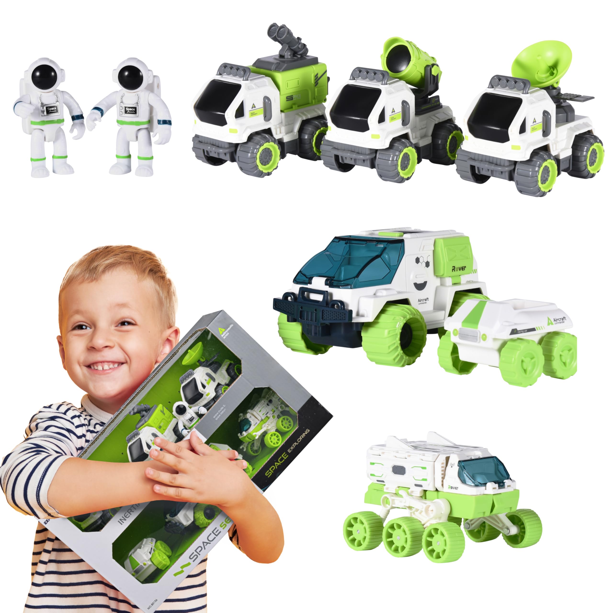 Amazon.com: Dazmers Friction Space Toy for Kids - Set of 8 - Includes 1 ...