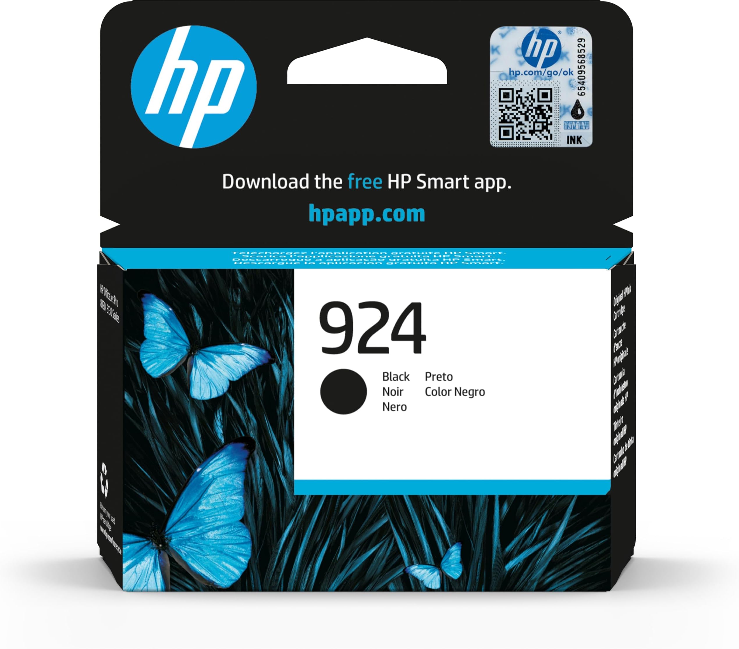 HP 924 Pack de 4 Cartouches d’Encre Authentiques CMJN : Amazon.fr ...