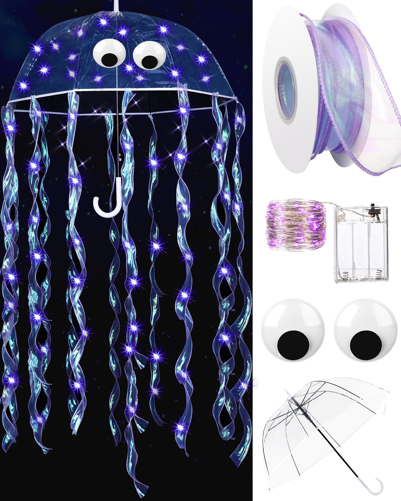 Paterr Halloween DIY Jellyfish Costume Set Including Clear Bubble ...