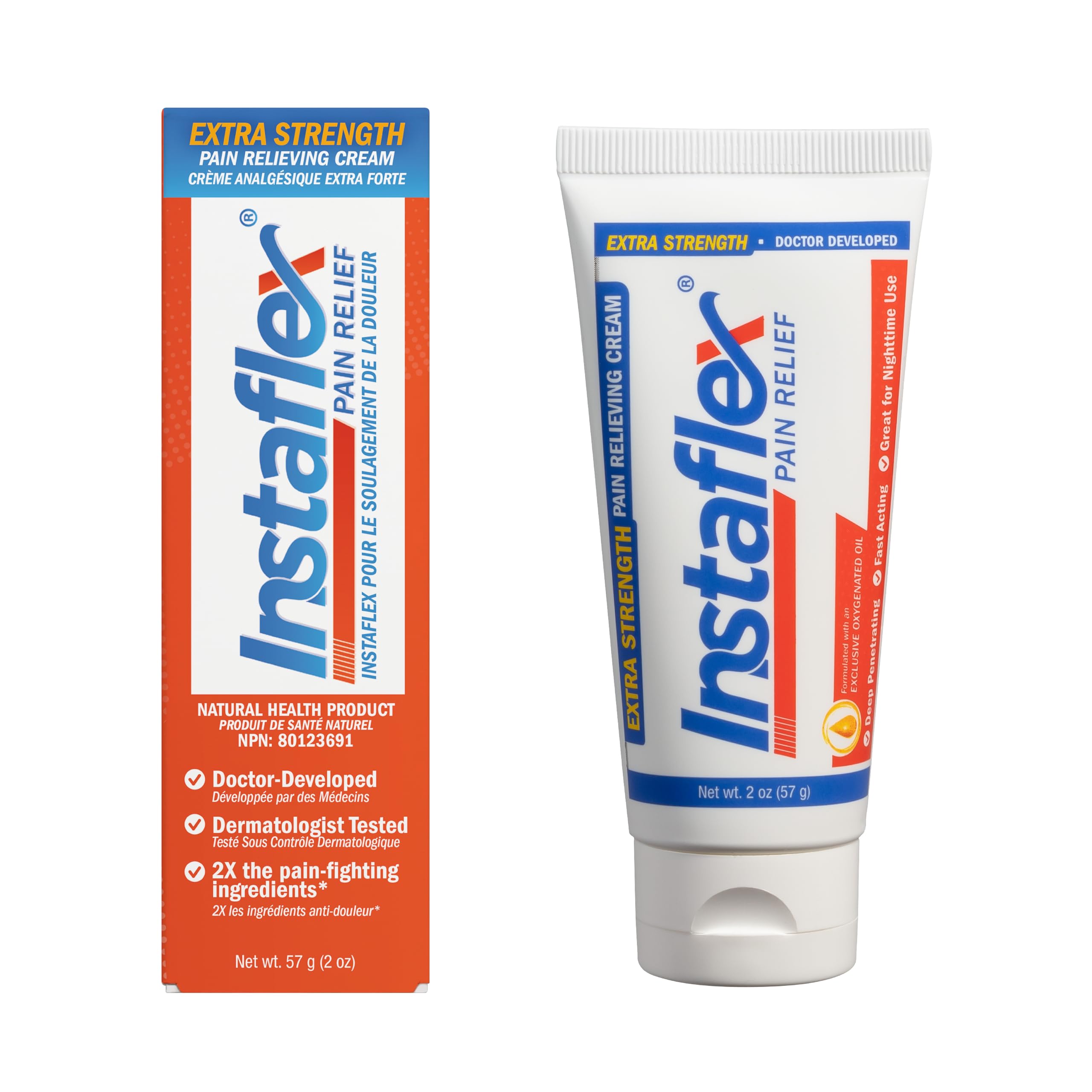 Instaflex Extra Strength Pain Relief Cream, with 2X The Pain-Fighting ...