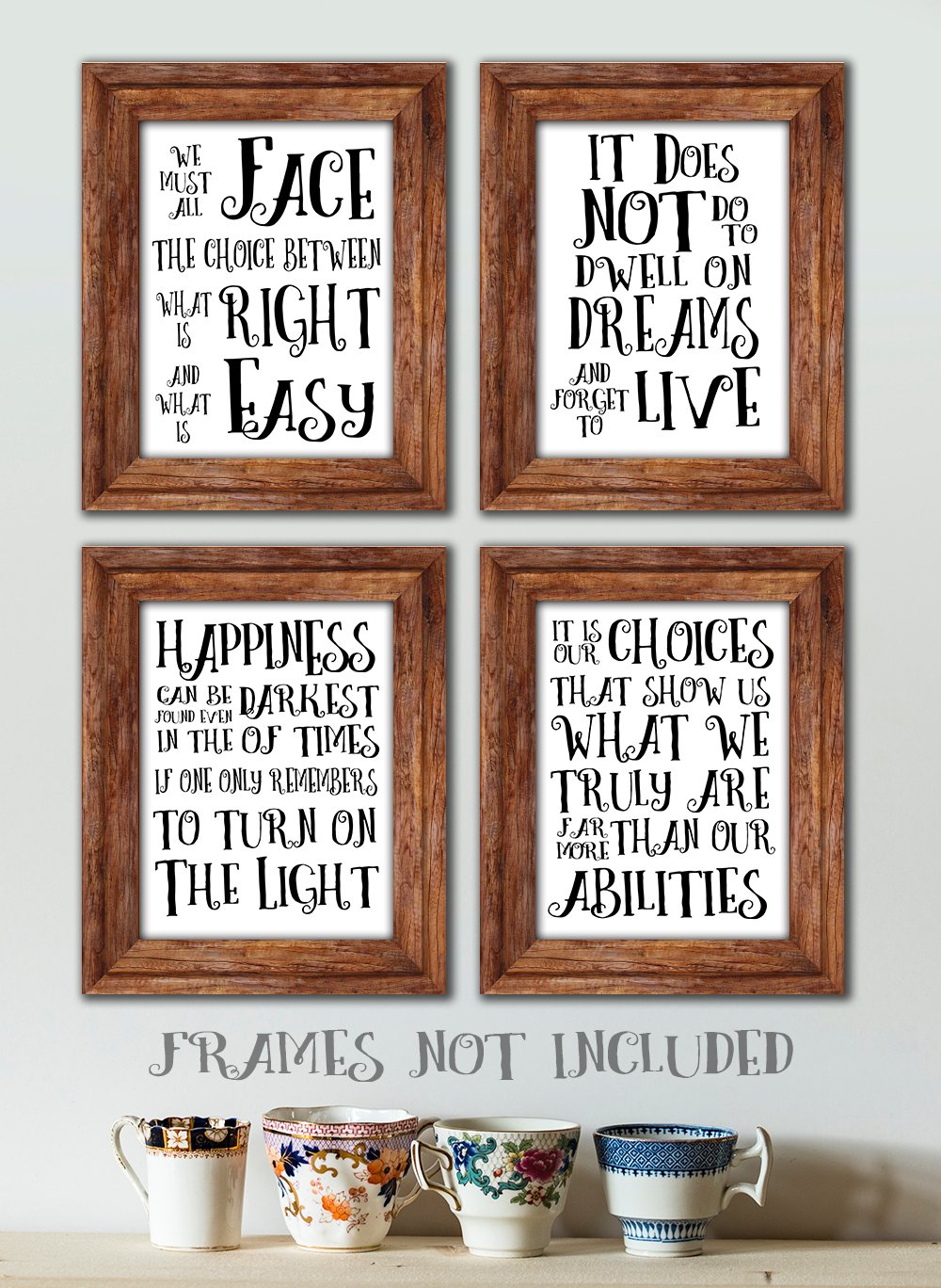 Harry Potter Quotes and Sayings Art Prints - Set of Four Photos (8x10 ...