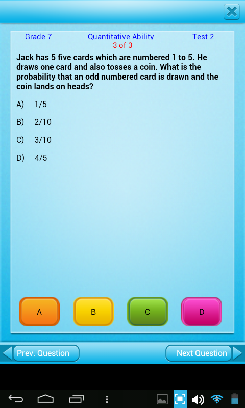 FREE QVprep Lite 7th grade maths (quantitative) and english (verbal ...