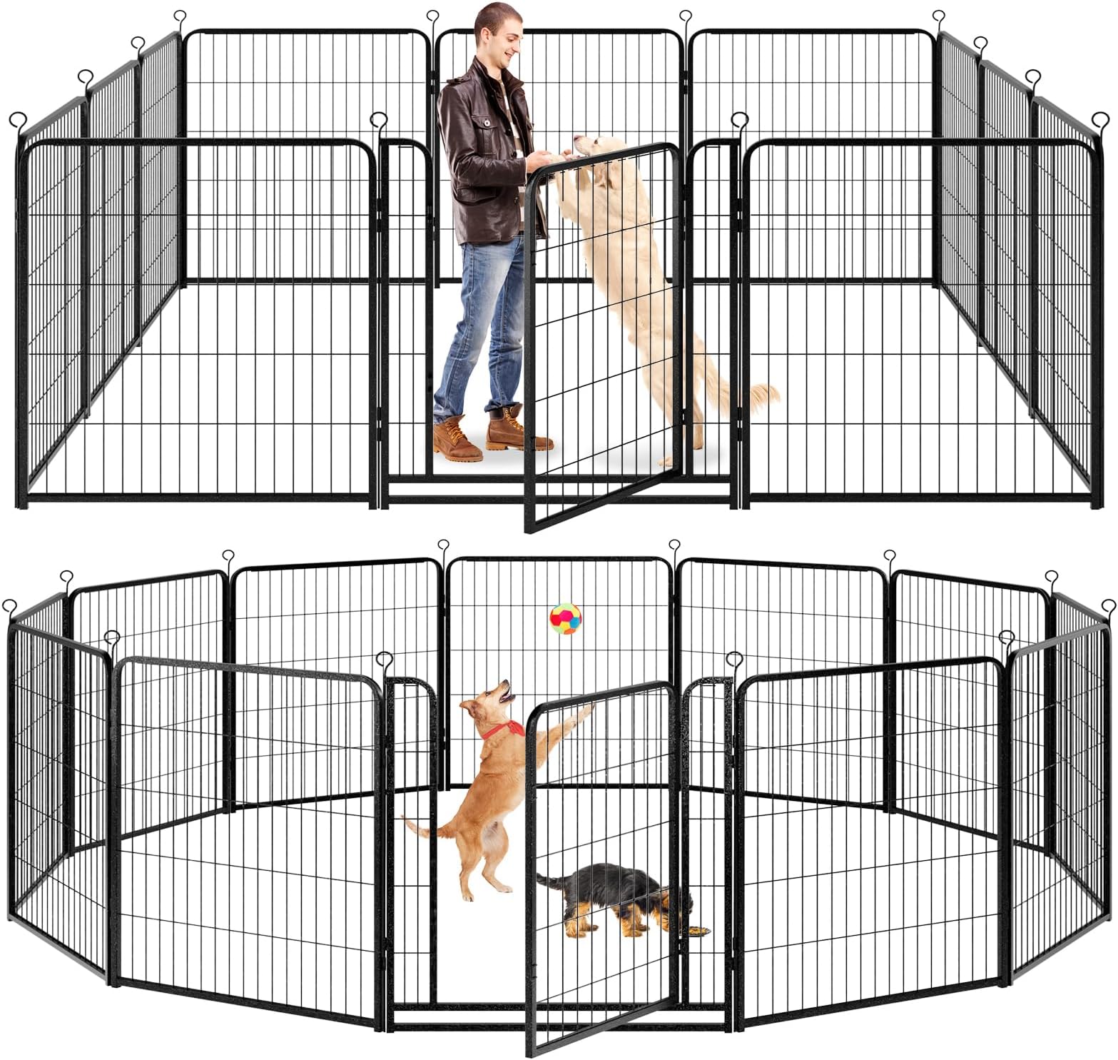 Amazon.com : Jhsomdr Dog Playpen Outdoor Pet Fence Outdoor Dog Fence ...