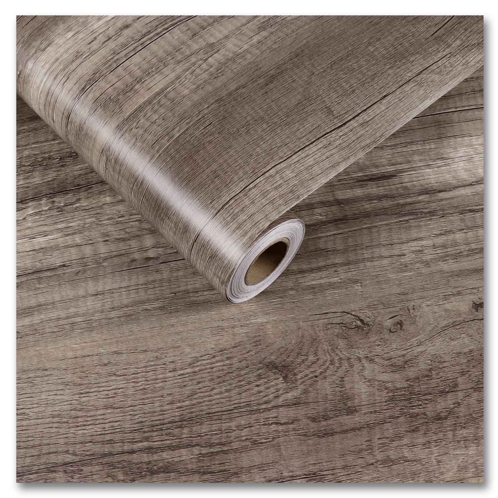 CRE8TIVE 24"x354" Grey Brown Wood Contact Paper Self Adhesive Large ...