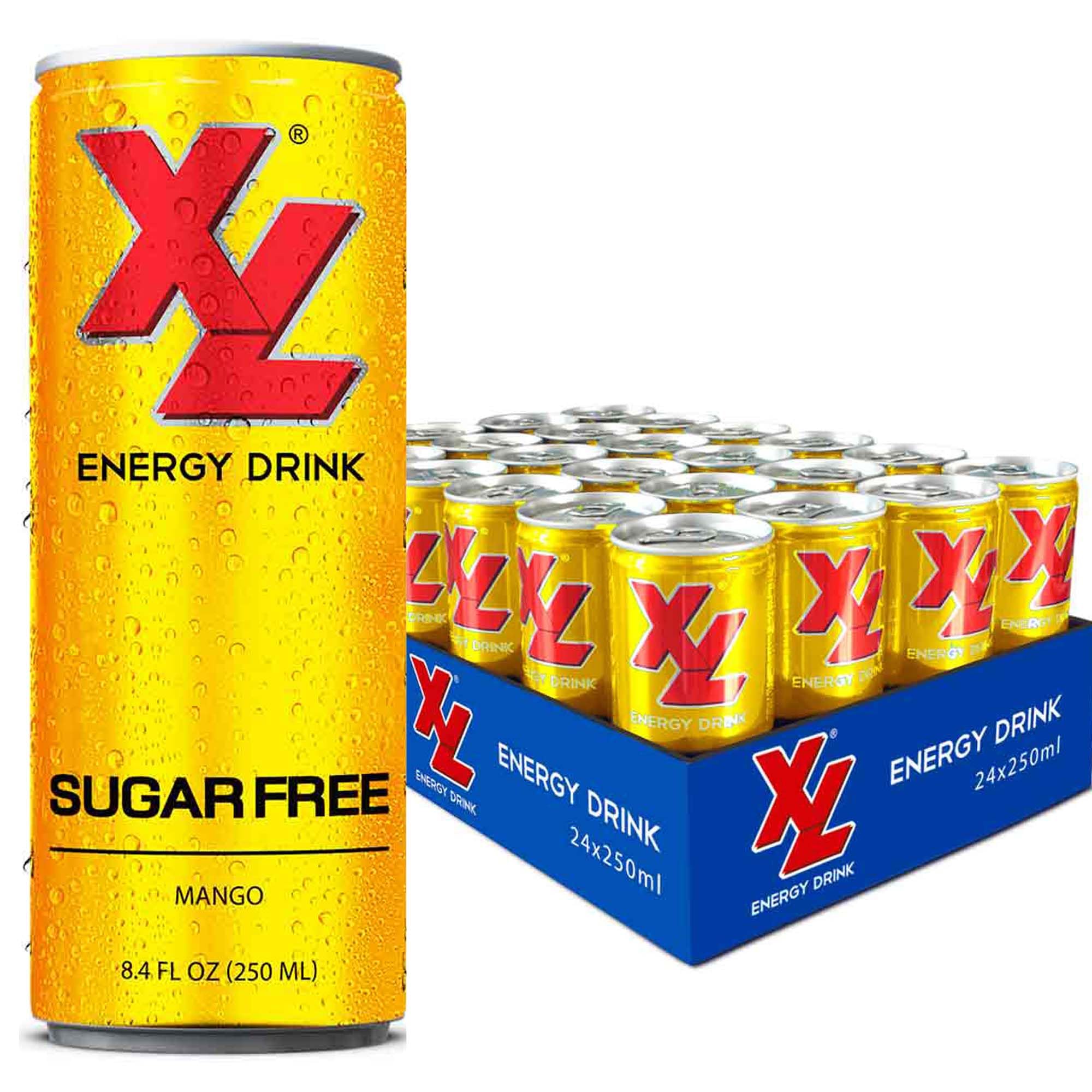 Amazon.com : XL Energy Drink 24 pack Mango Flavor Sugar Free Energy ...