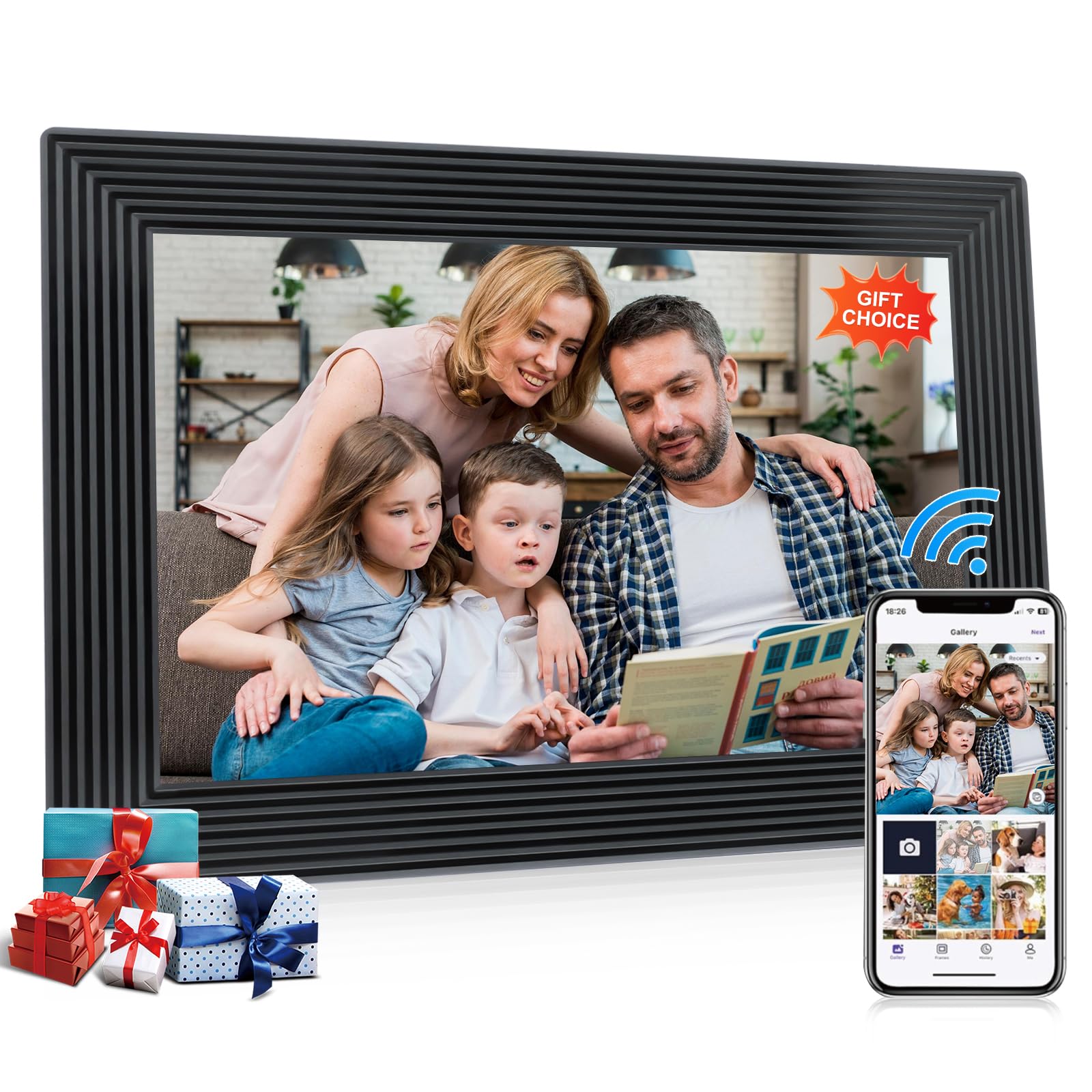Amazon.com : TMC Uhale Digital Picture Frame, 10.1" WiFi Digital Photo ...