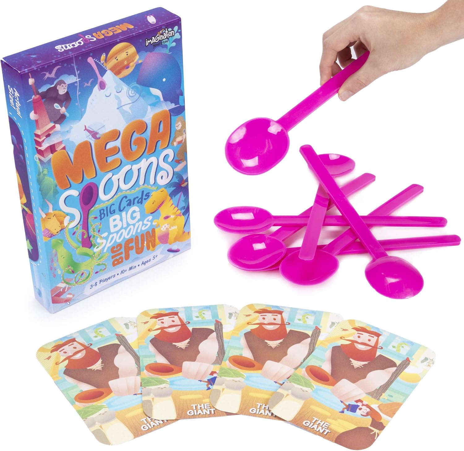 Amazon.com: IMG Mega Spoons Card Matching Game - Includes 54 Large ...