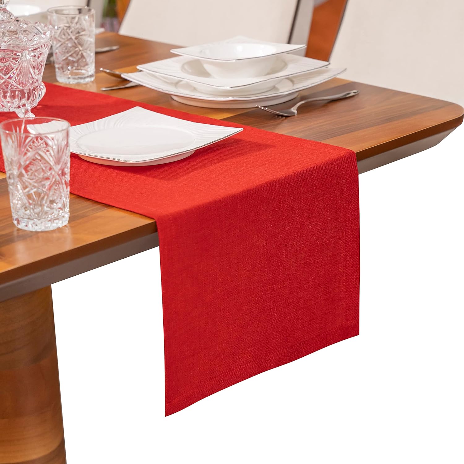 Simurq Runner da tavolo effetto lino, effetto loto, impermeabile e ...