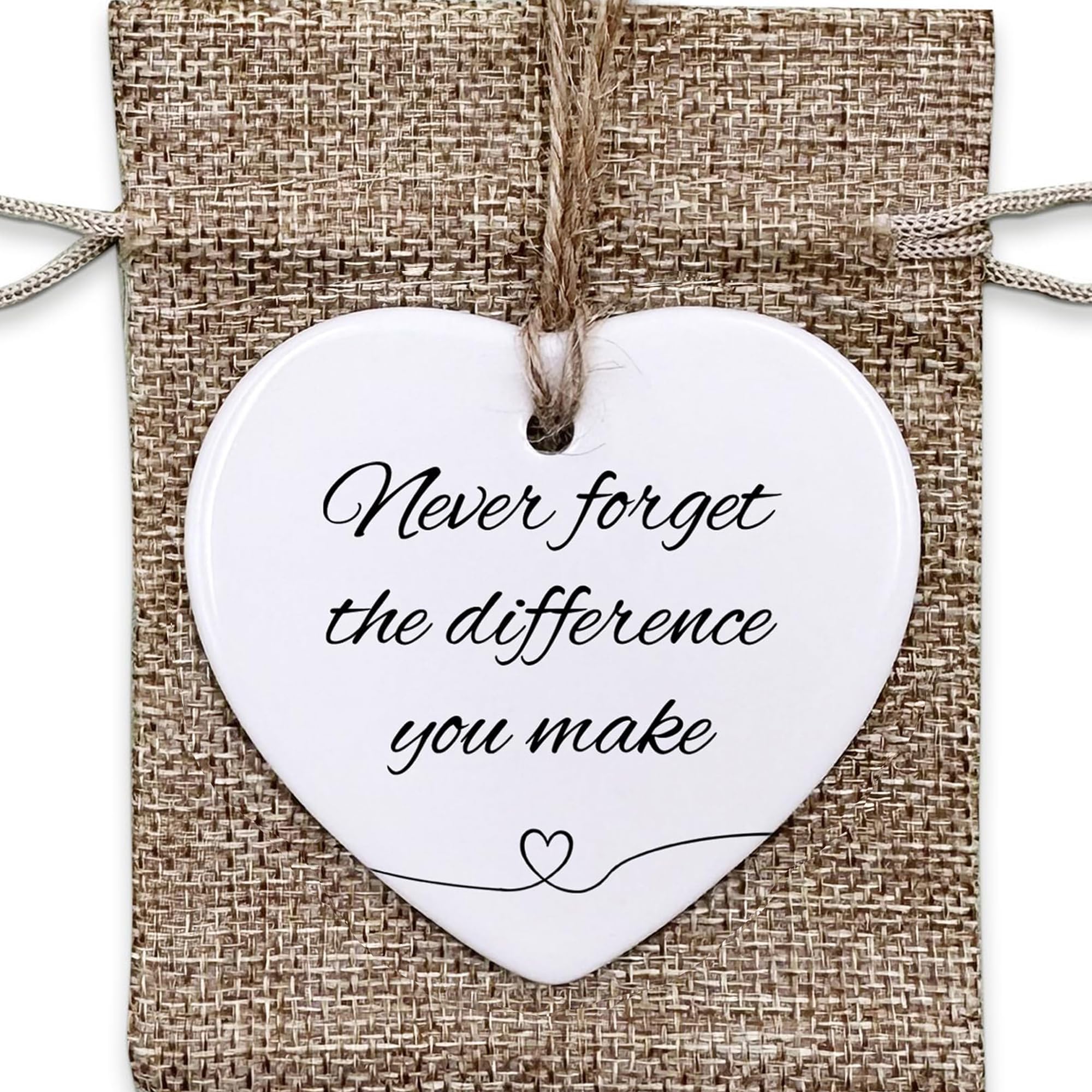 Amazon.com: Never Forget The Difference You Make Ornaments Ceramic ...