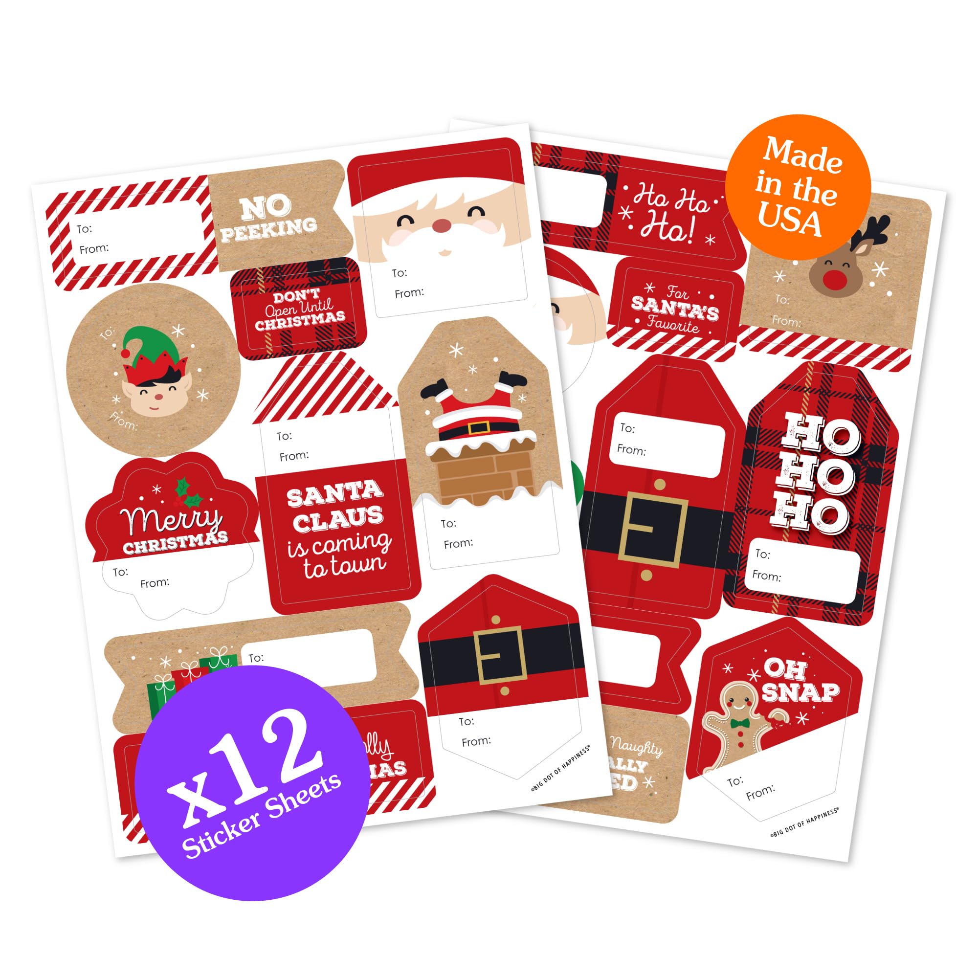 Amazon.com: Big Dot of Happiness Jolly Santa Claus - Skin Tone 1 ...