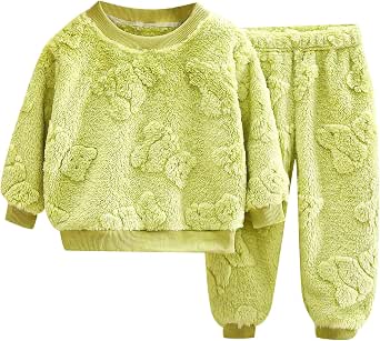 Amazon.co.jp: lisusut Fluffy Pajamas, Kids, Girls, Winter, Fleece ...