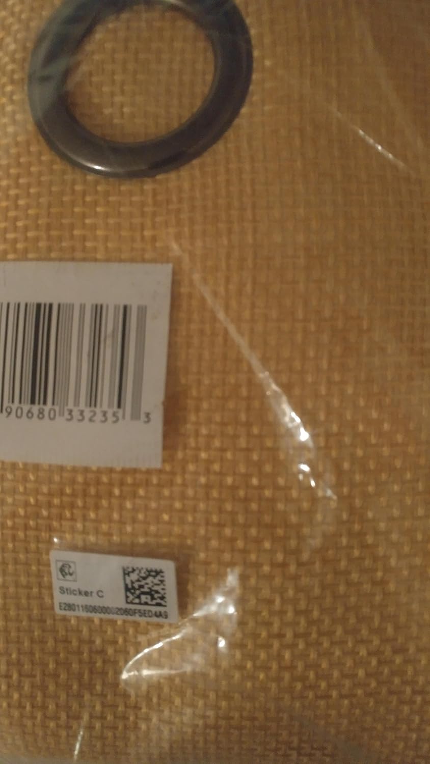 Amazon.com: Threshold Curtain Rod Panel Basketweave Sun, 54" W x 84" L ...