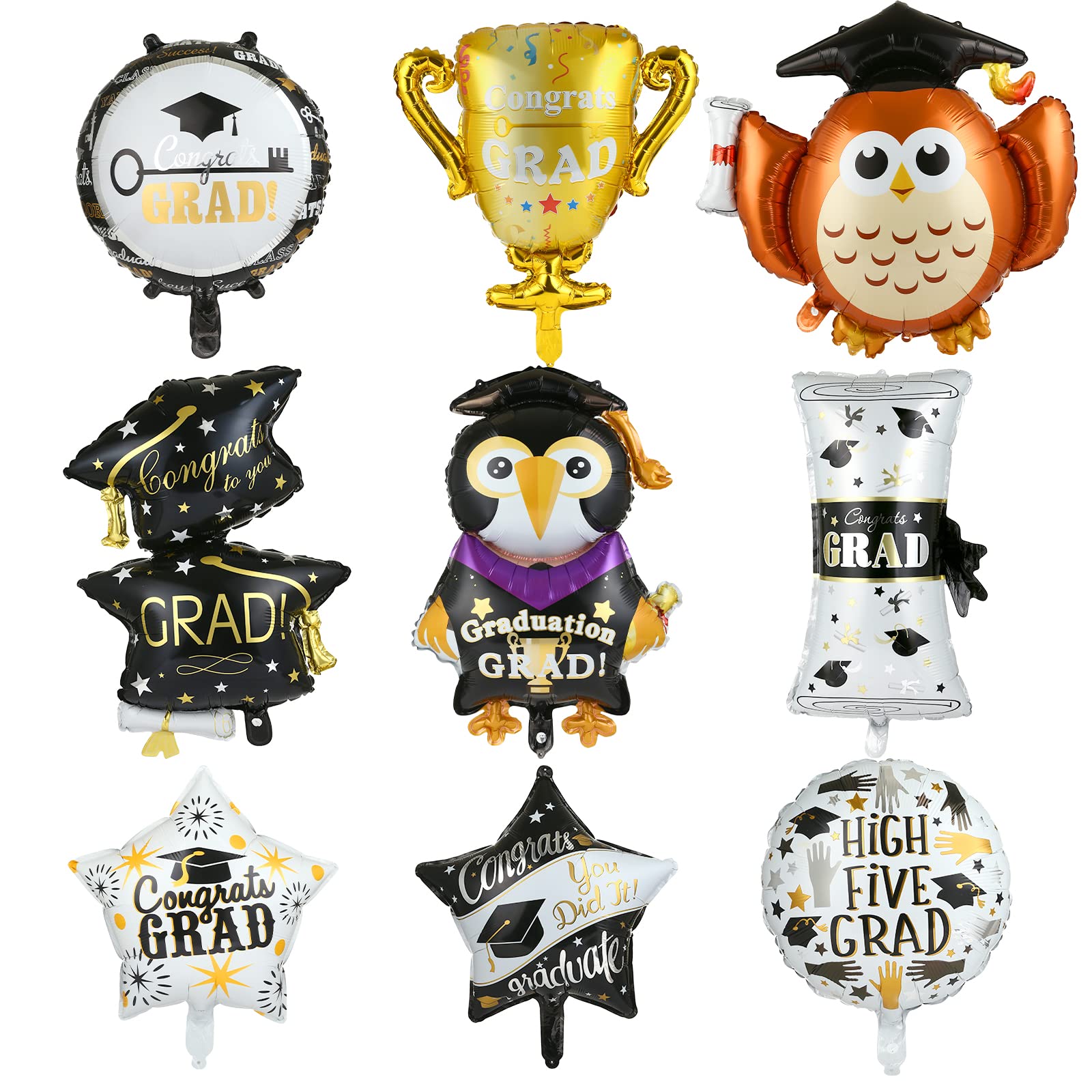 Amazon.com: KESOTE Graduation Balloons Mylar Foil Balloons, Congrats ...