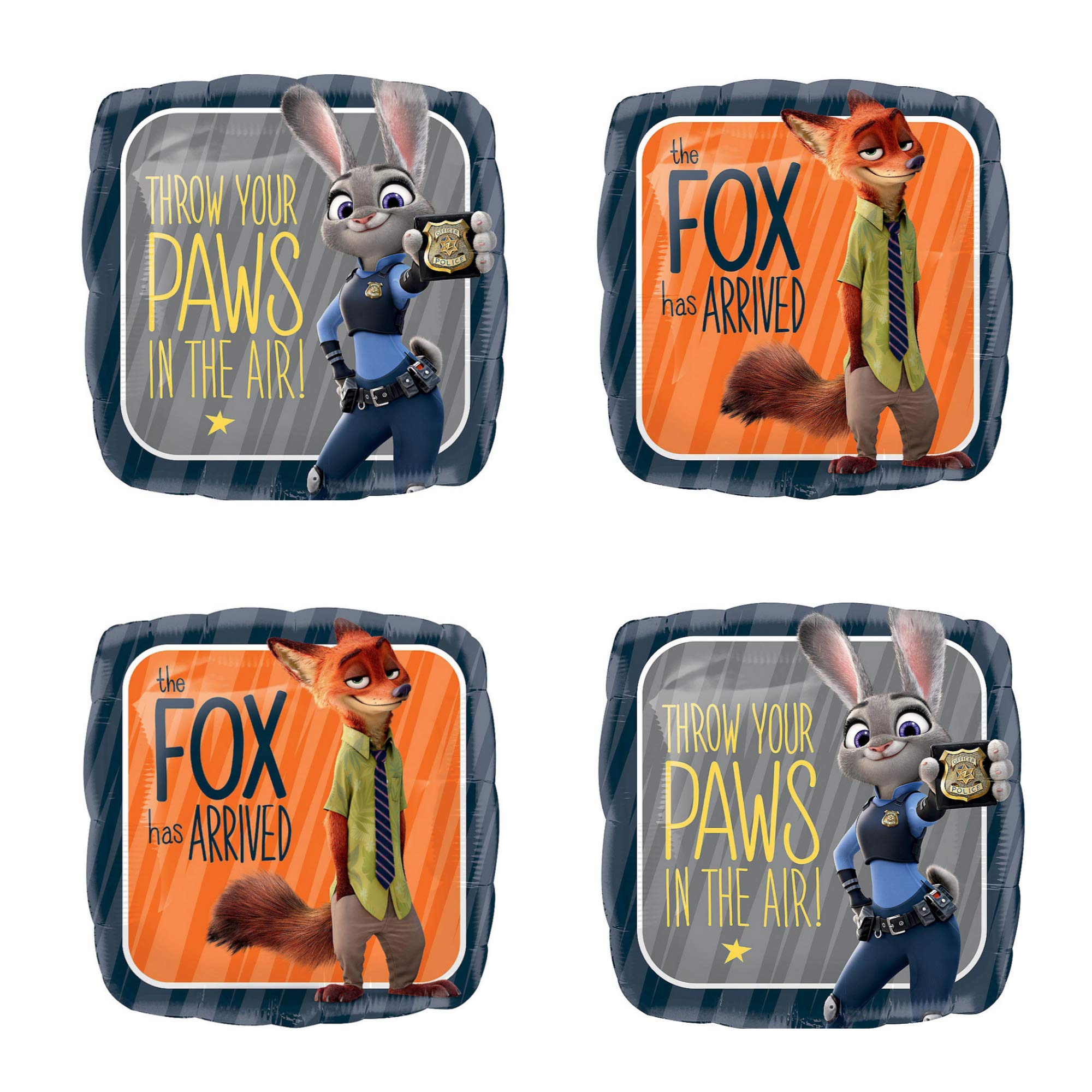Buy Zootopia Movie Party Balloon Decorations - Bundle Set Kit Of 4 ...
