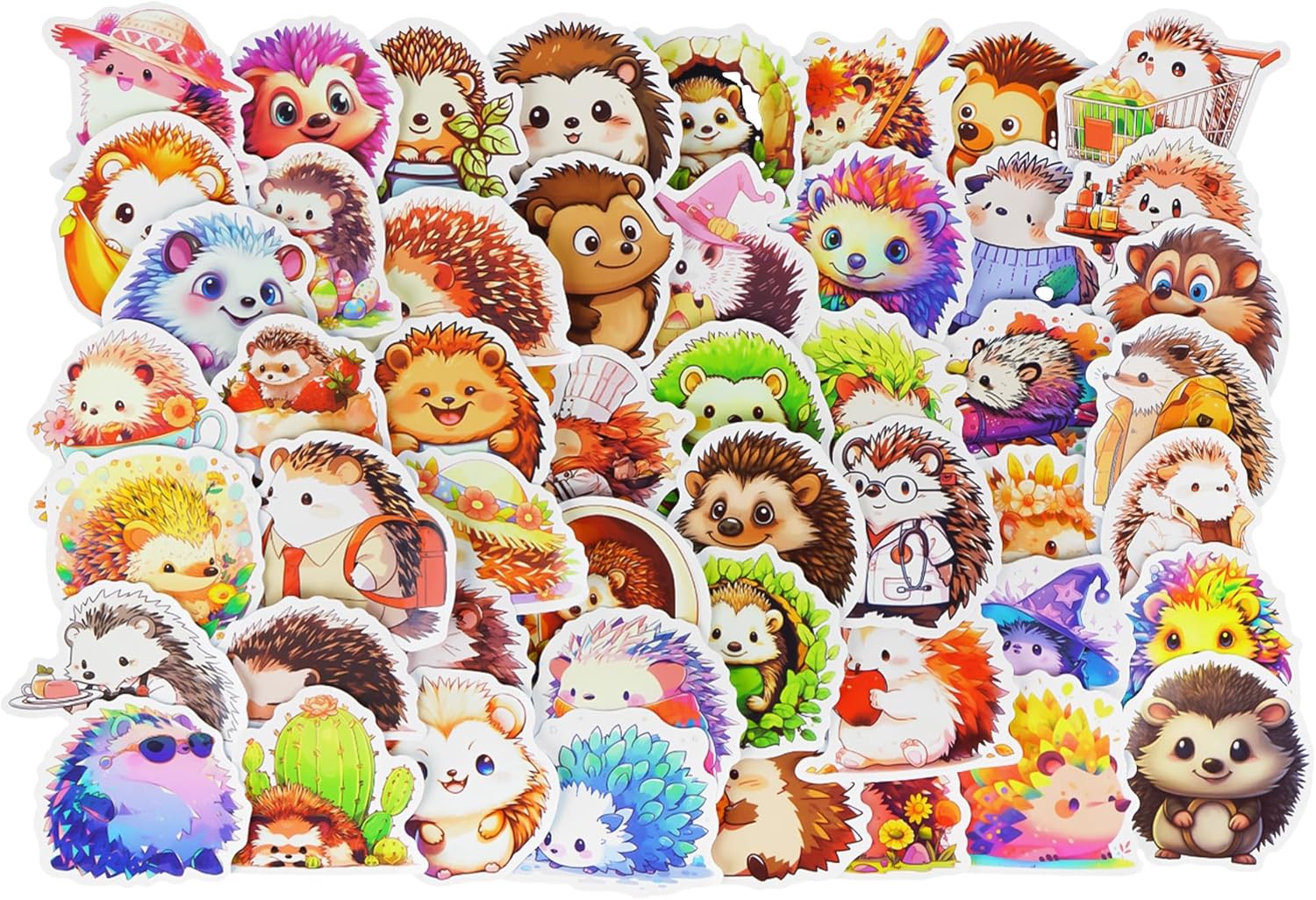 Amazon.com: CAIRIAC Cute Hedgehog Stickers Pack Vinyl Decals Waterproof ...