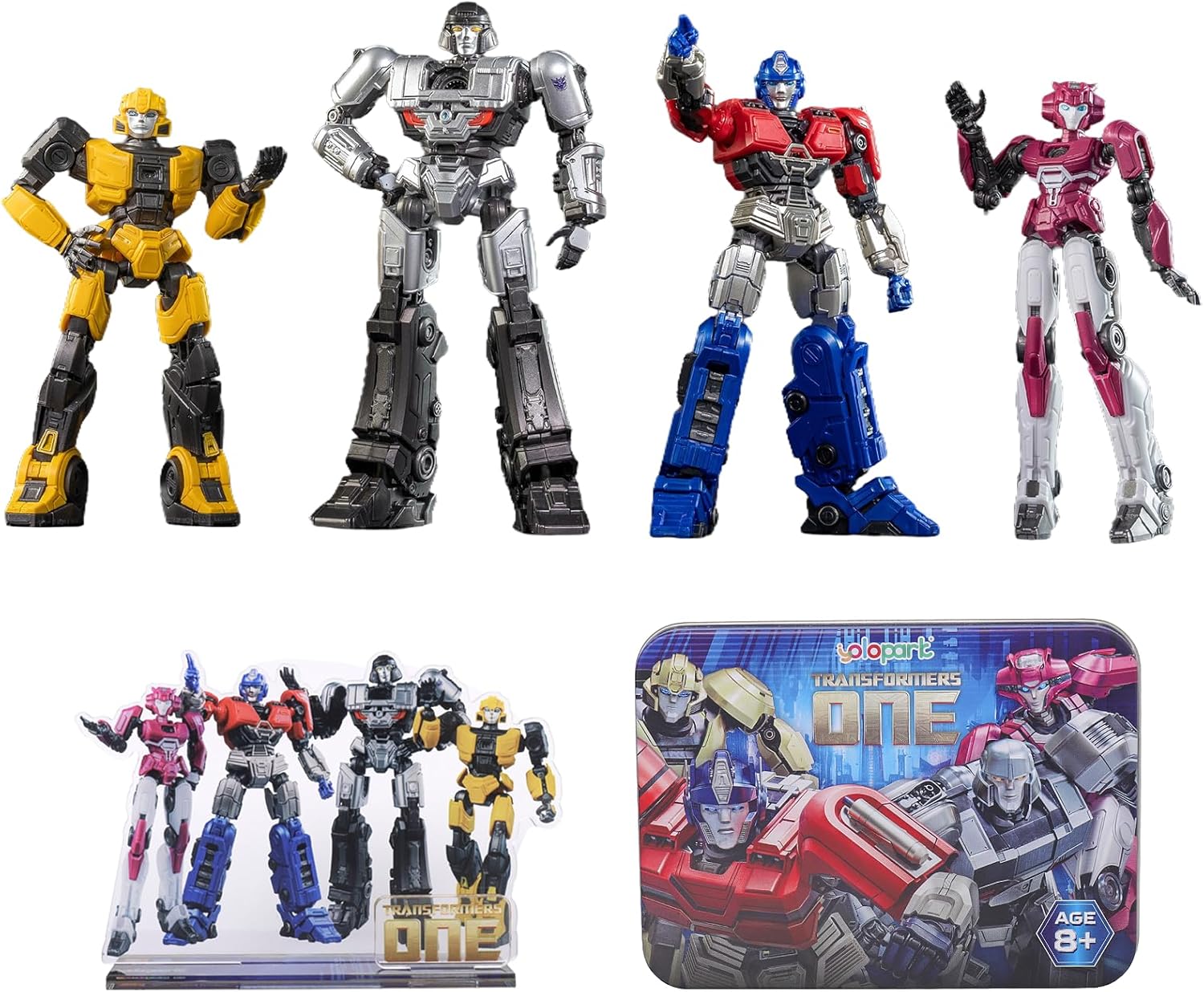 Amazon.com: YOLOPARK Transformers One Toys Cog-Less Mode 4 Pack,Highly ...