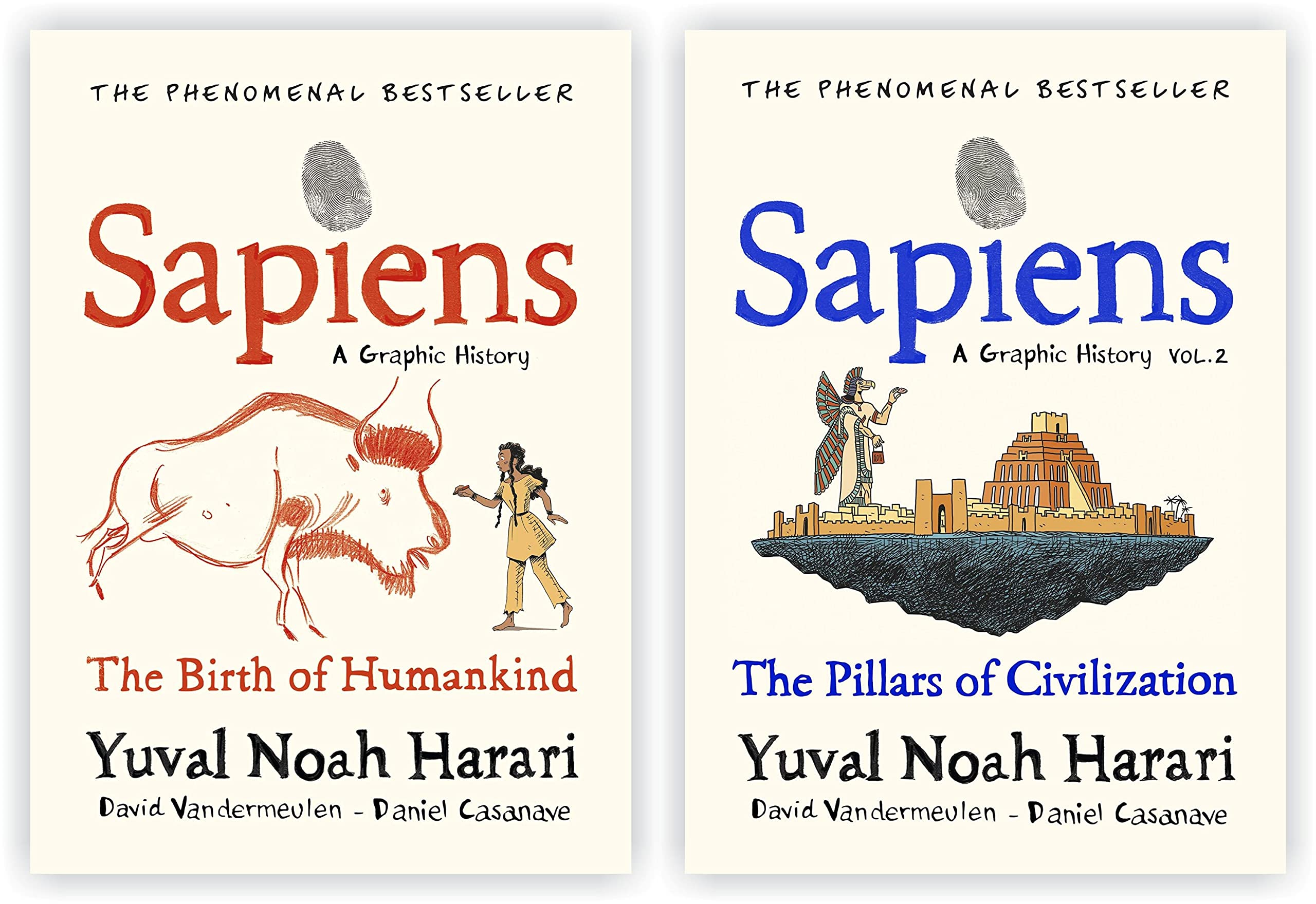 Sapiens: A Graphic History Volume 1 and Volume 2 by Yuval Noah Harari ...