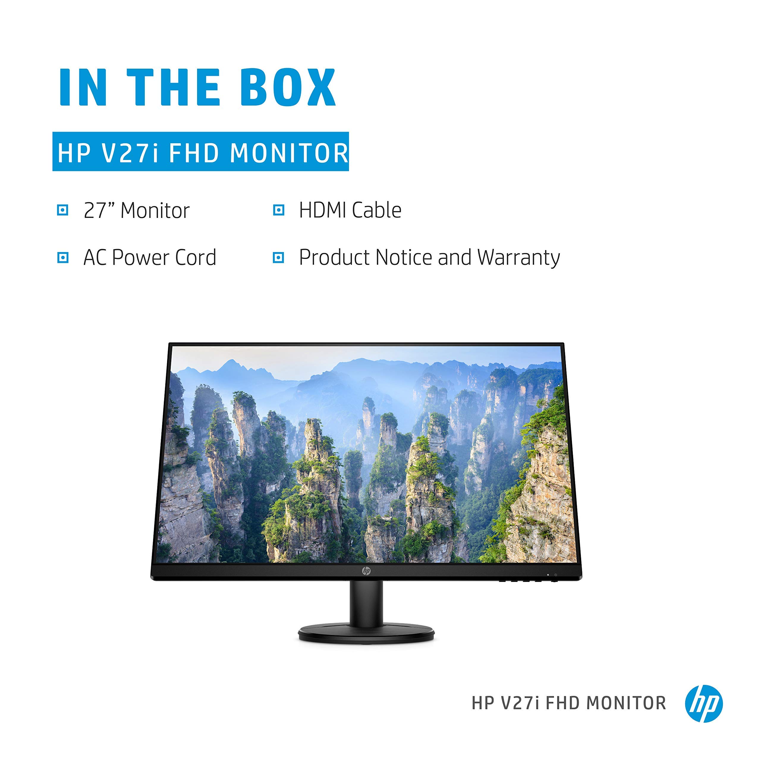 HP V27i FHD Monitor | 27-inch Diagonal Full HD Computer Monitor with ...