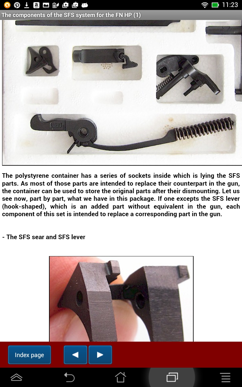 Safety Fast Shooting system (SFS) for Browning Hi-Power pistol ...