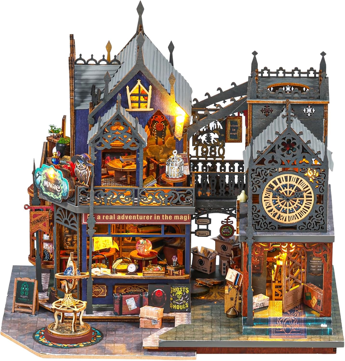 Amazon.com: DIY Book Nook Kit, DIY Miniature Dollhouse Kit 1:24 Scale ...