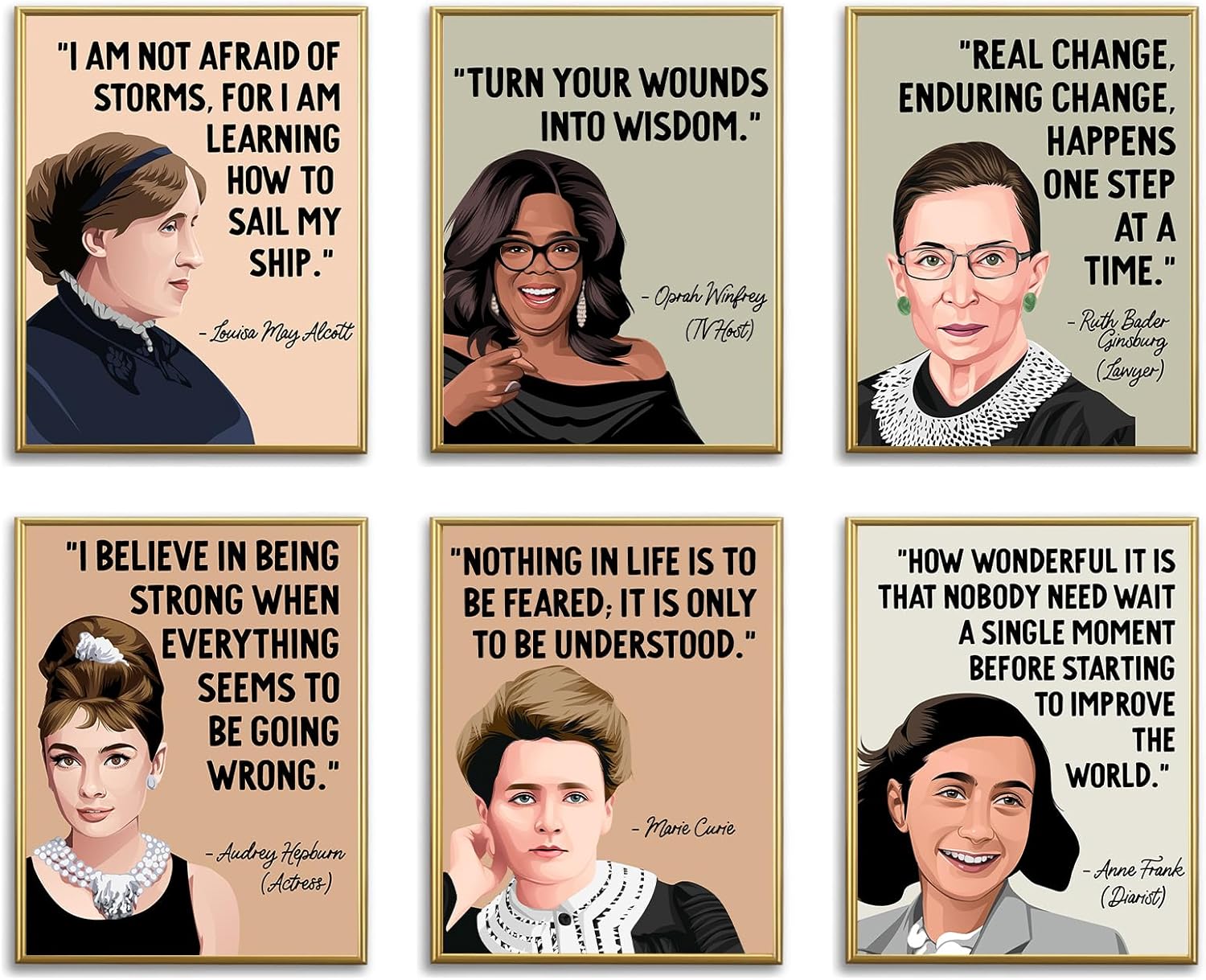 Amazon.com: Women History Month Posters Prints,6 Pcs Inspirational ...