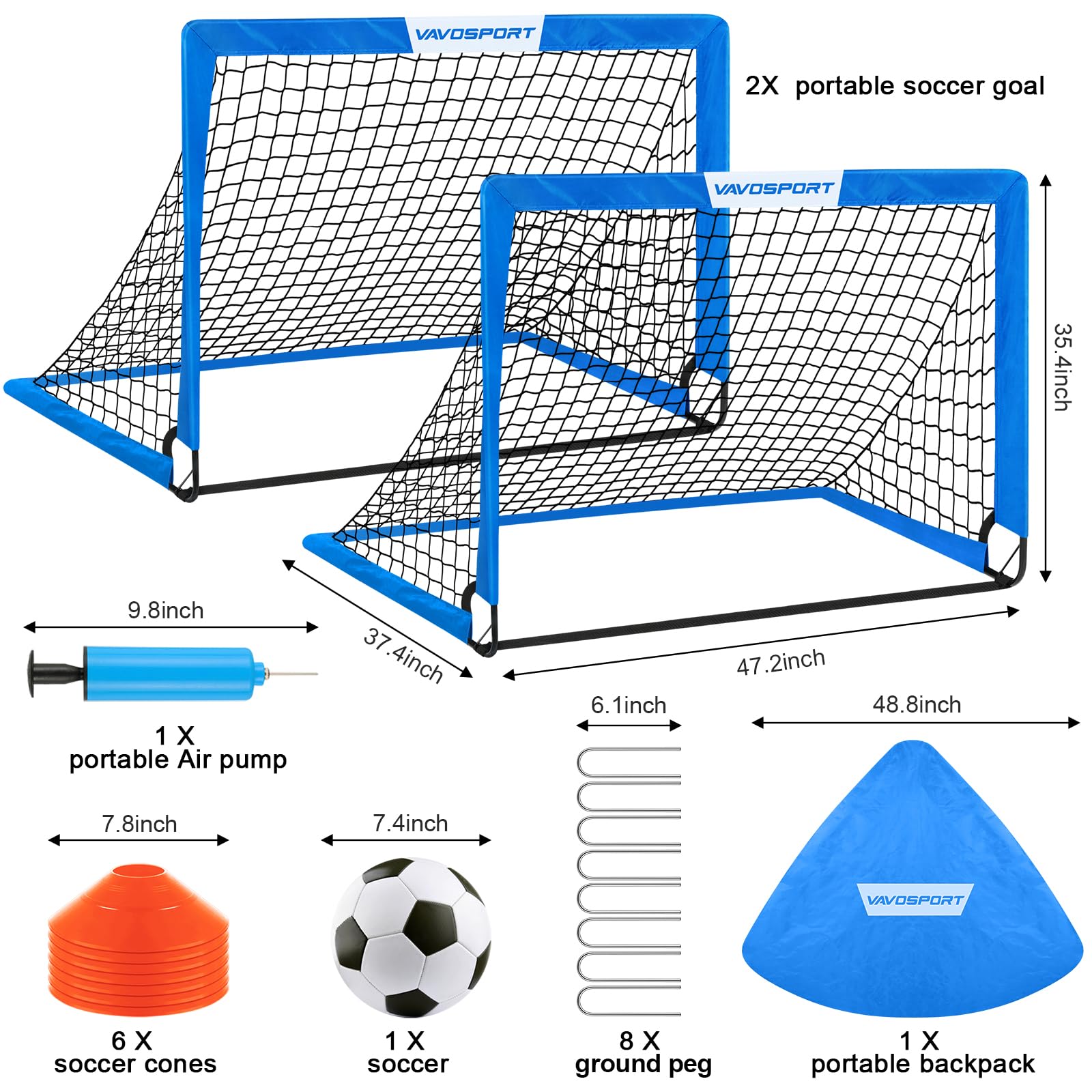 Snapklik.com : Kids Soccer Goals For Backyard Set - 2 Of 4 X 3 Portable ...