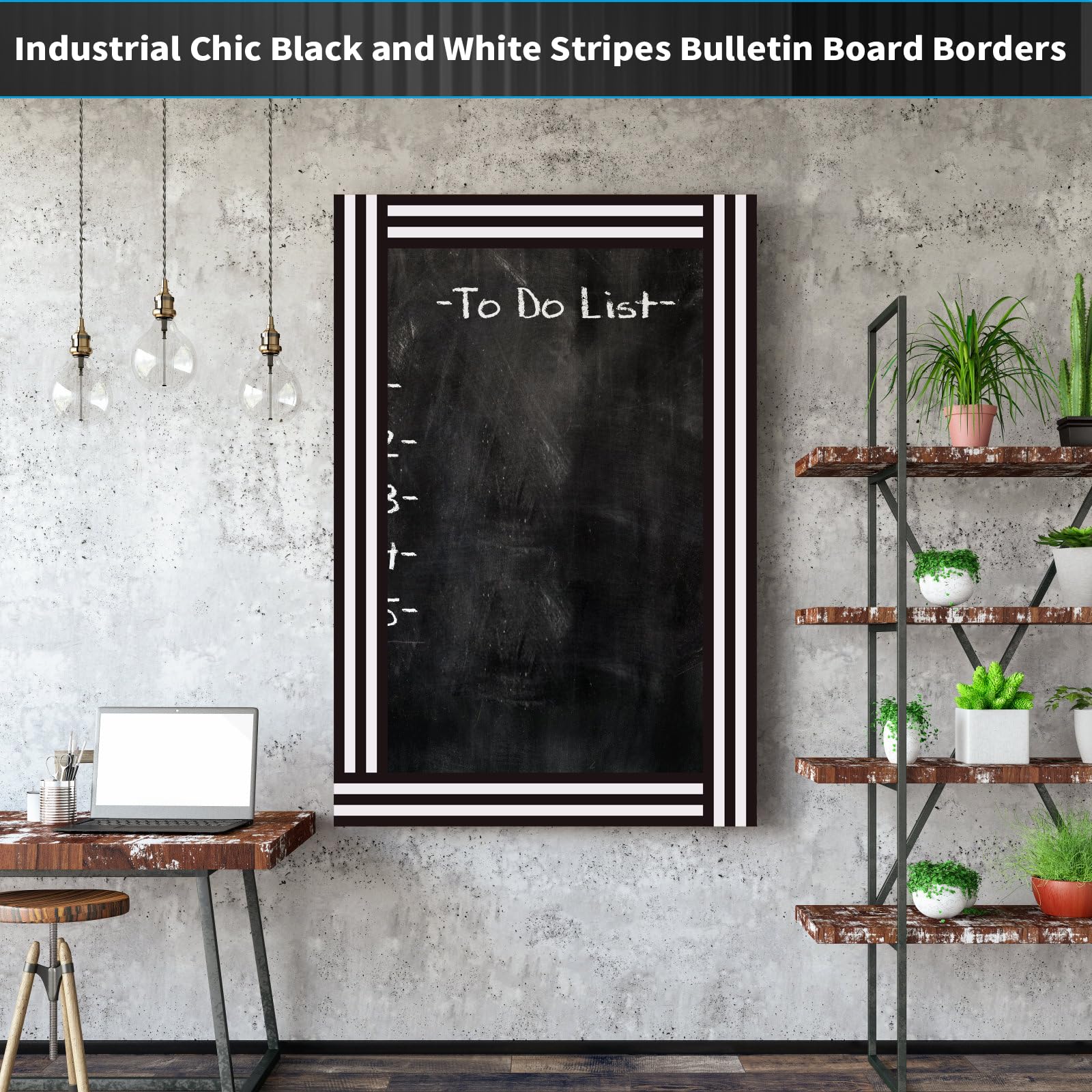 Snapklik.com : 72 Feet Black And White Stripes Bulletin Board Border ...