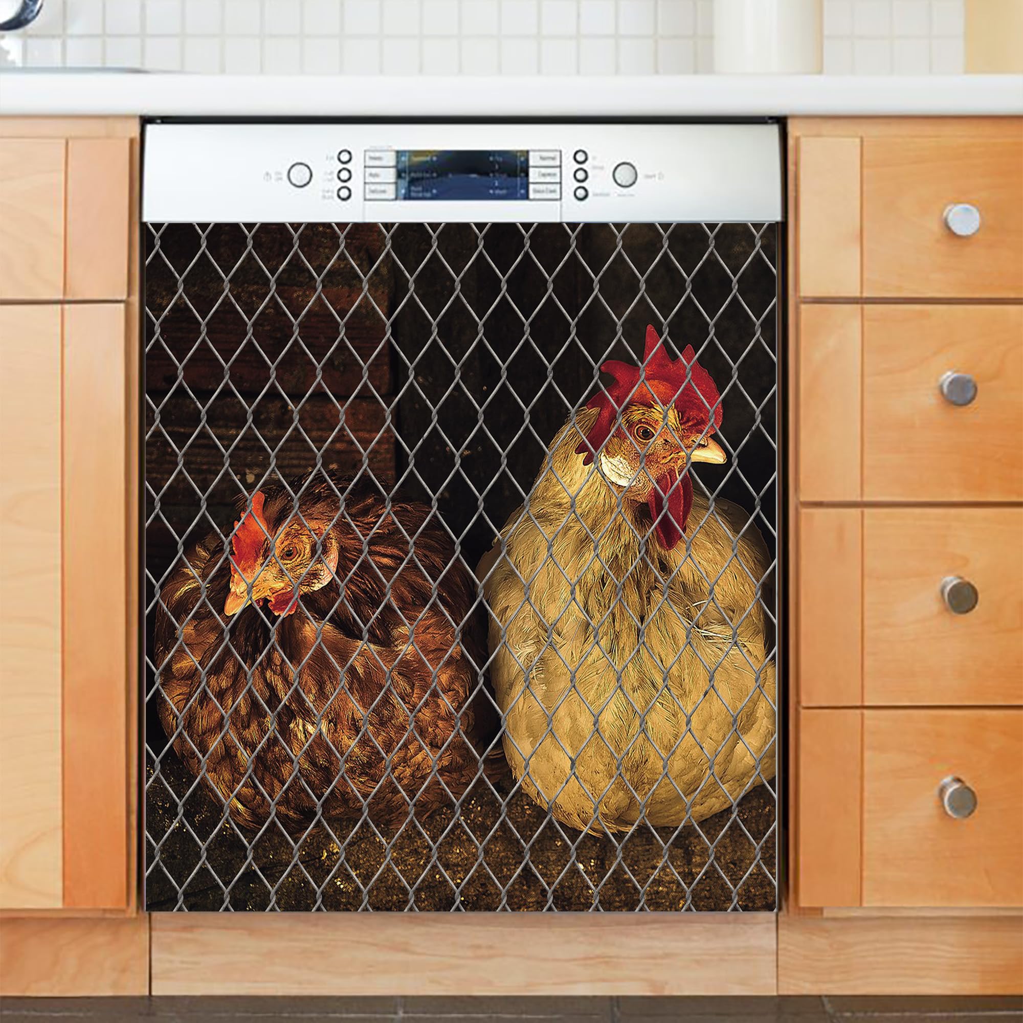 Snapklik.com : Farm Chicken Dishwasher Cover Decorative Magnet,Animal ...